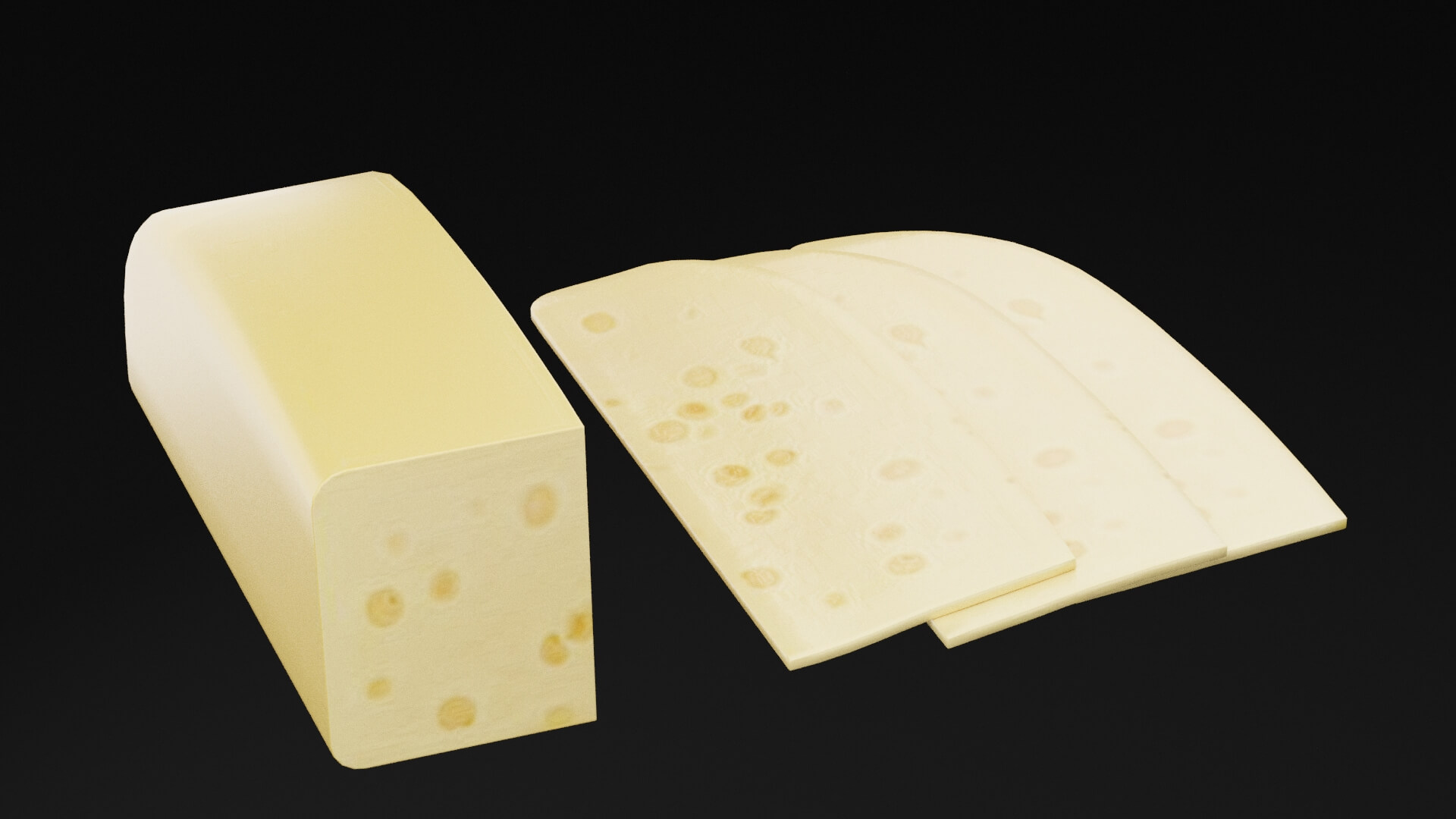 Realistic Cheese - 3D Model by thedazking