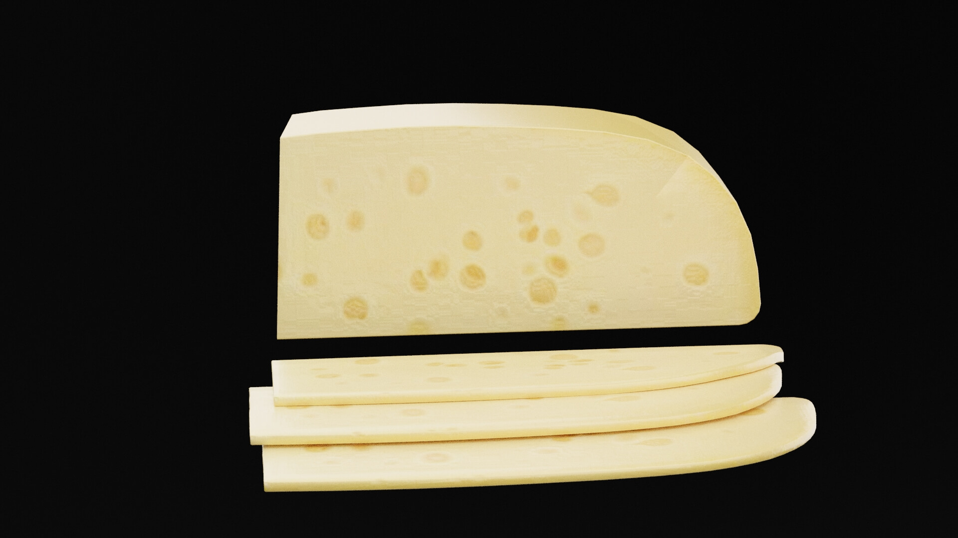 Realistic Cheese - 3D Model by thedazking