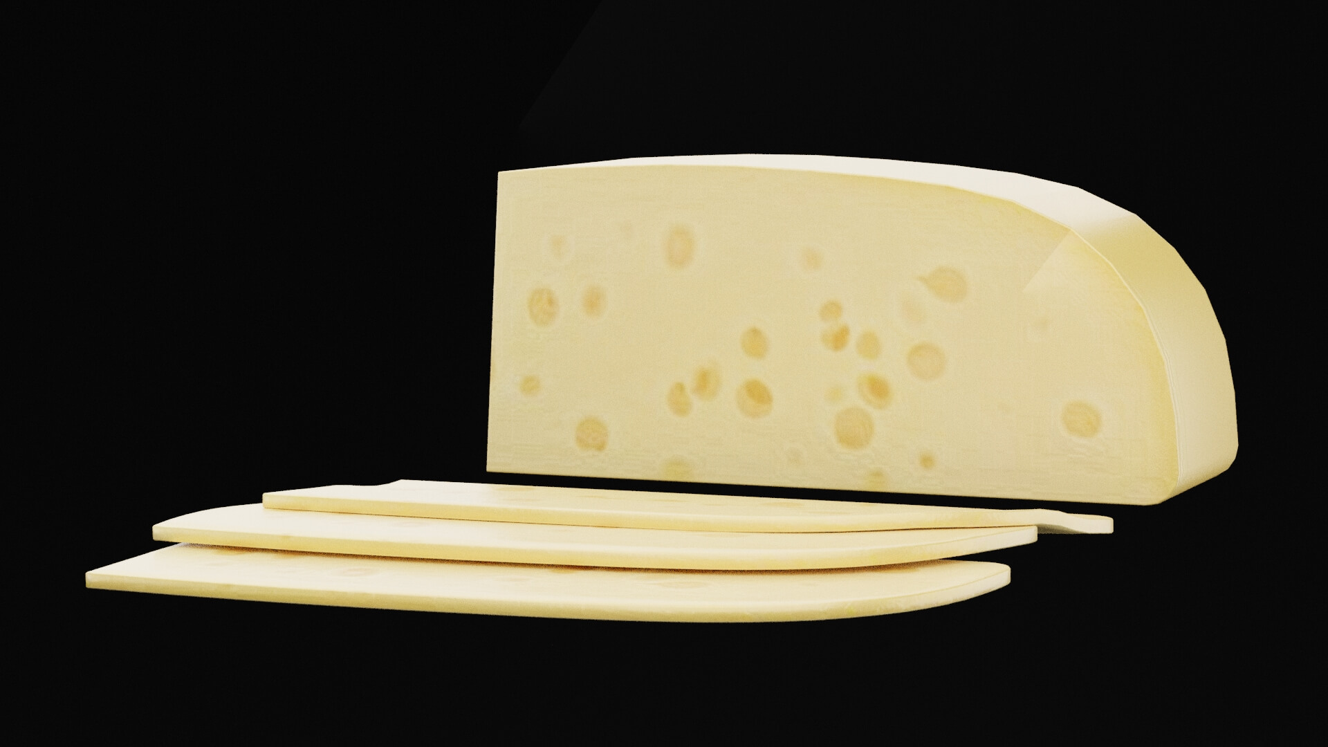 Realistic Cheese - 3D Model by thedazking