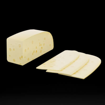 Realistic Cheese - 3D Model by thedazking