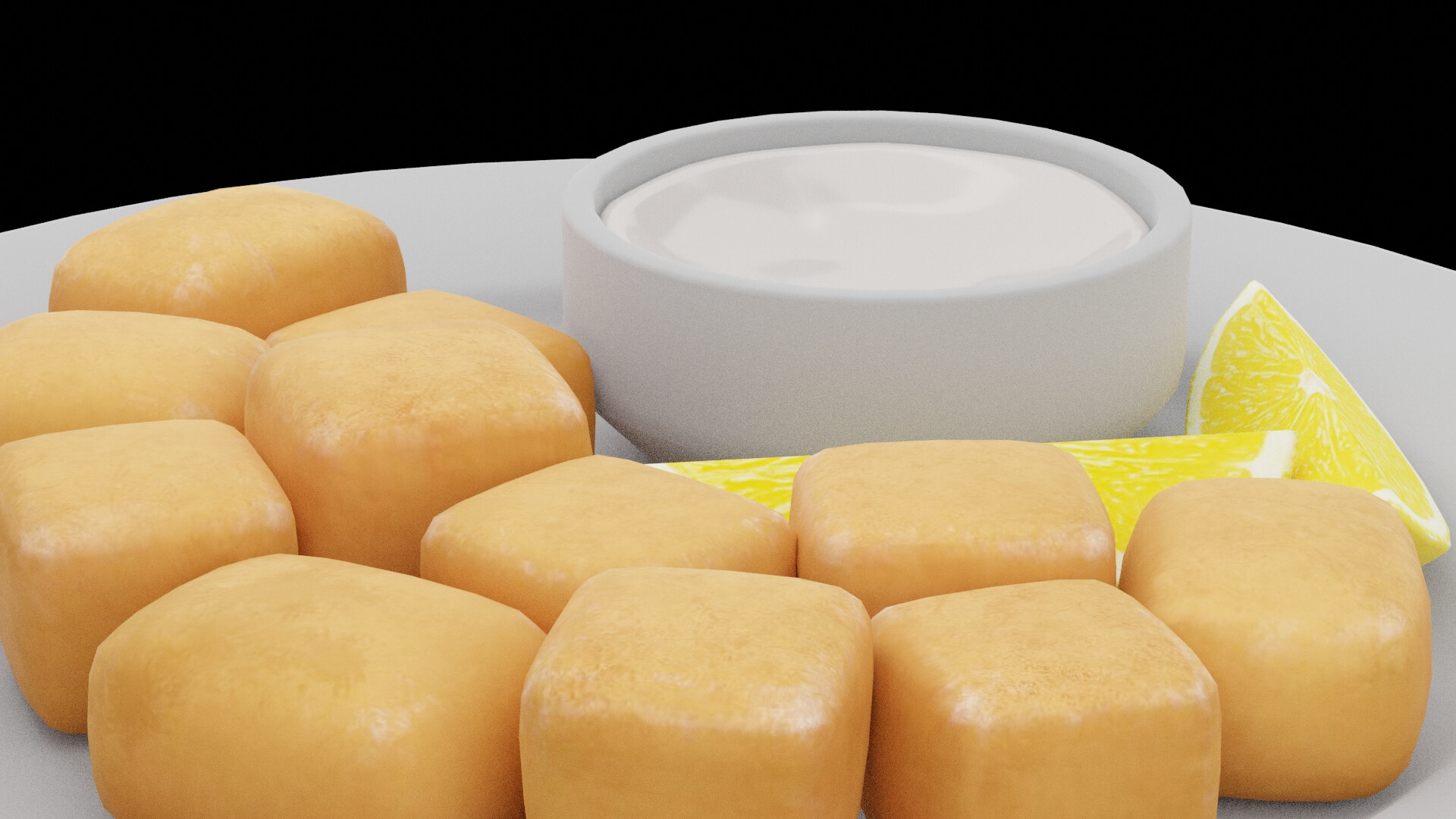 Chicken Nugget Plate - 3D Model by thedazking
