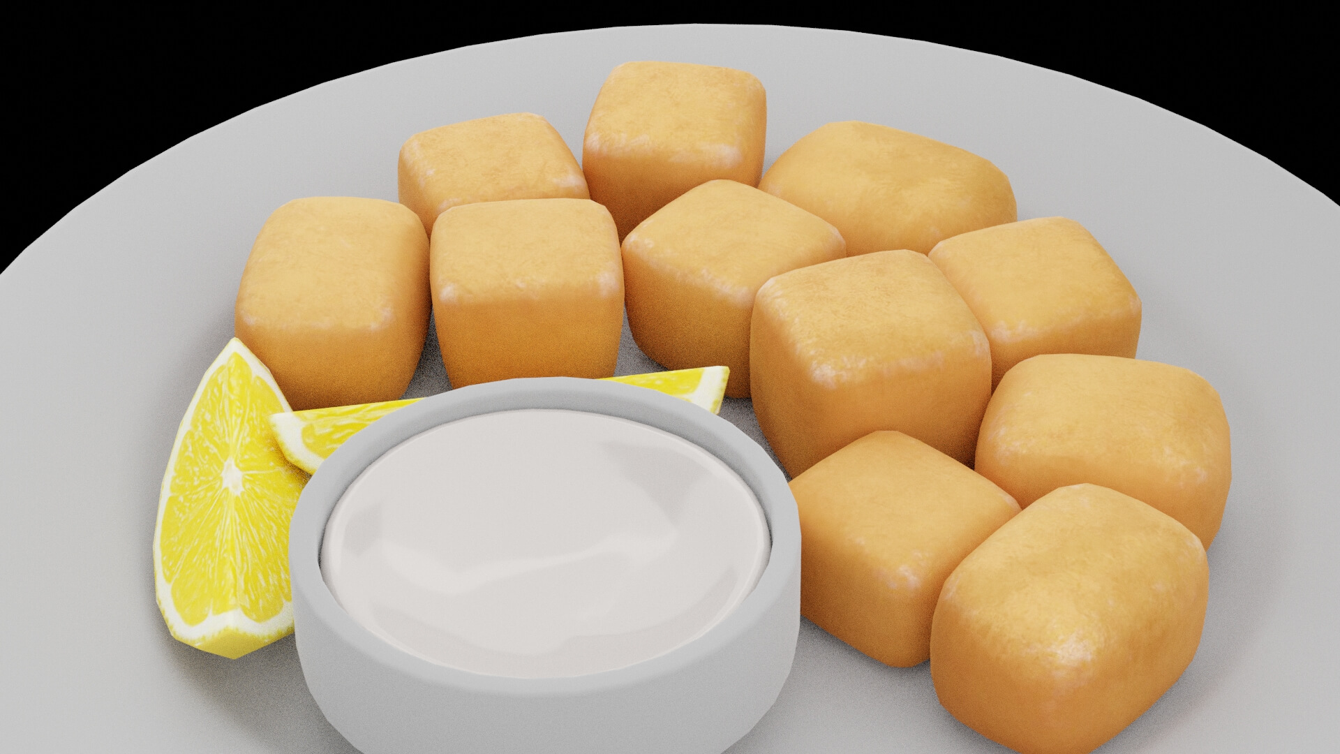 Chicken Nugget Plate - 3D Model by thedazking