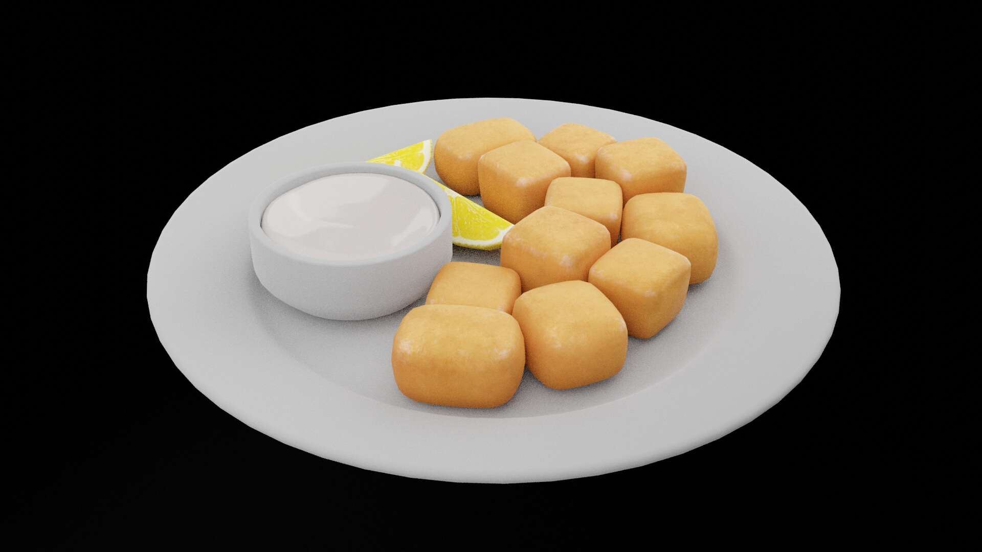 Chicken Nugget Plate - 3D Model by thedazking