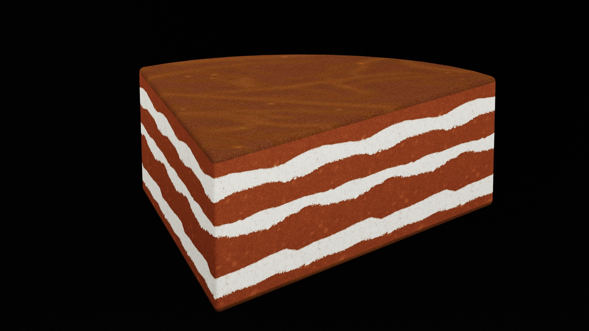 Chocolate Cake Slice - 3D Model by thedazking