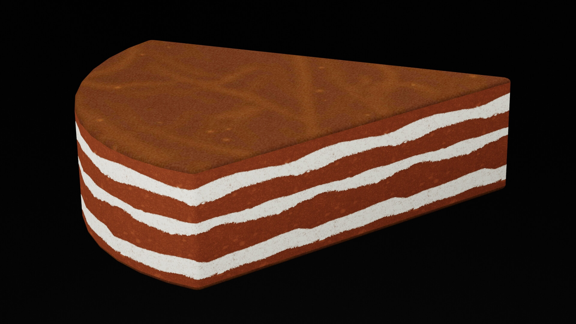 Chocolate Cake Slice - 3D Model by thedazking