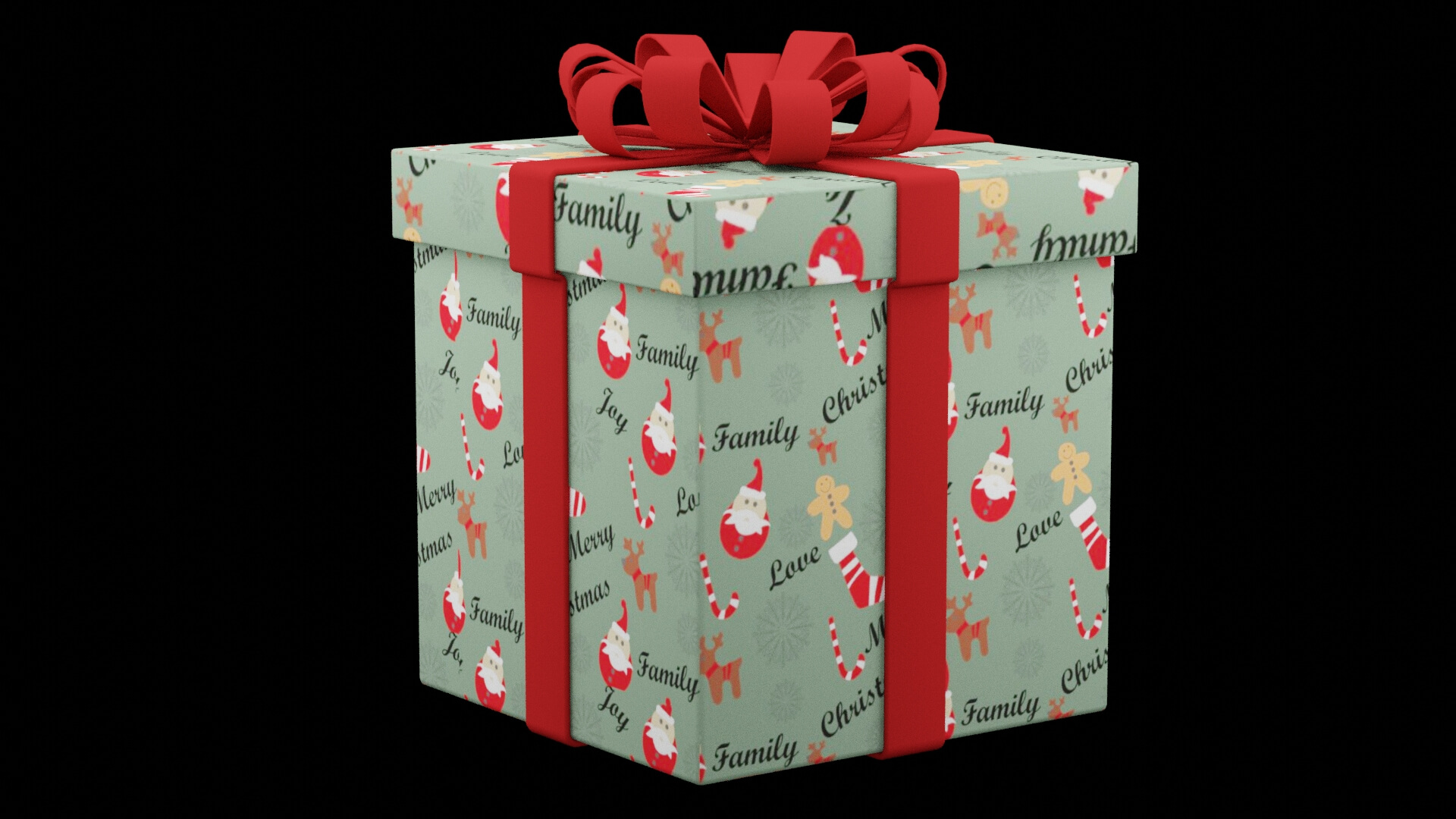 Christmas Gift Box - 3D Model by thedazking