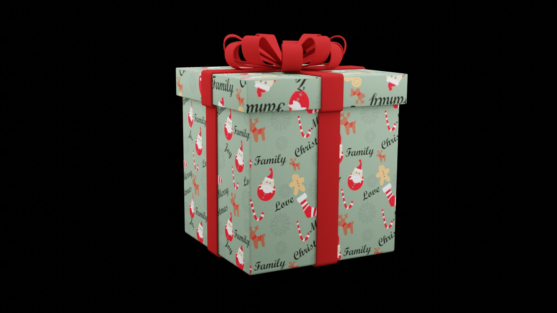 Christmas Gift Box - 3D Model by thedazking