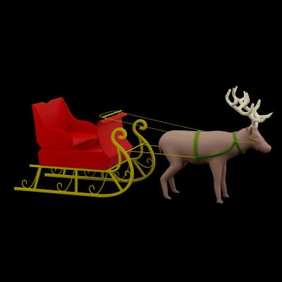 Christmas Mini Sleigh - 3D Model by thedazking
