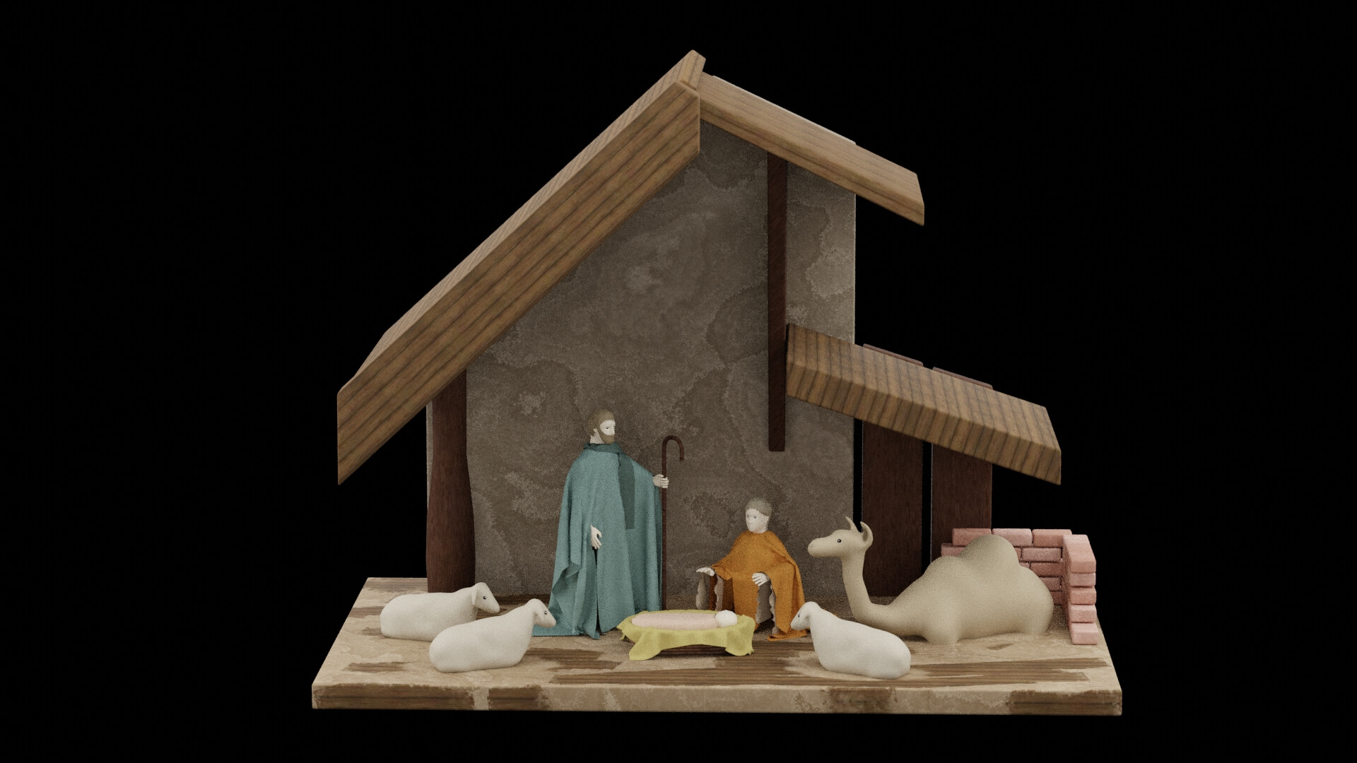 Christmas Nativity Scene - 3D Model by thedazking