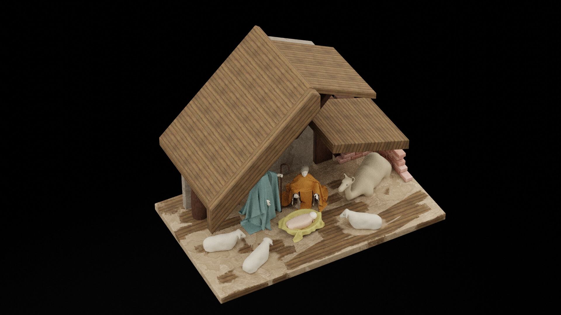 Christmas Nativity Scene - 3D Model by thedazking