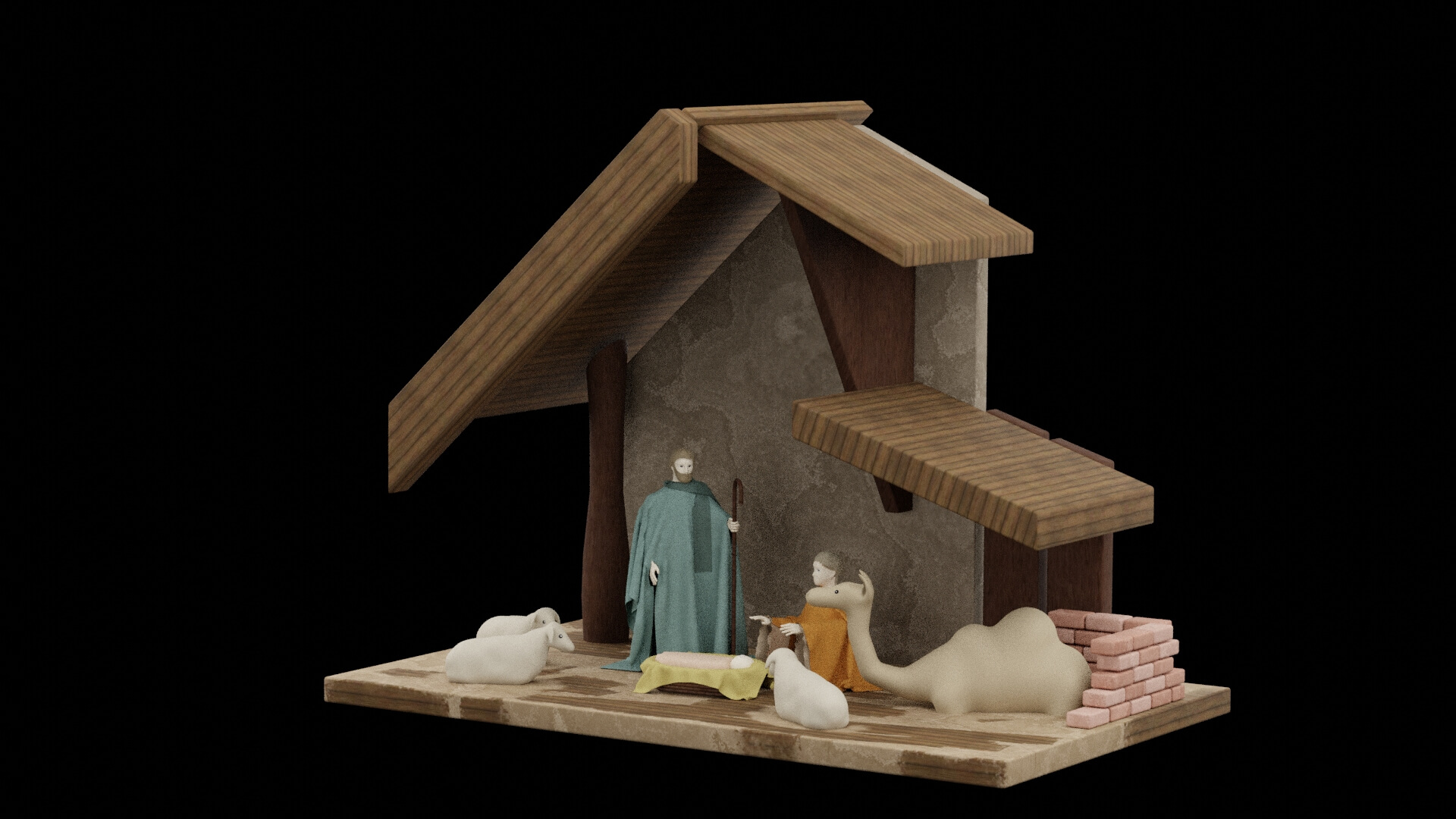 Christmas Nativity Scene - 3D Model by thedazking