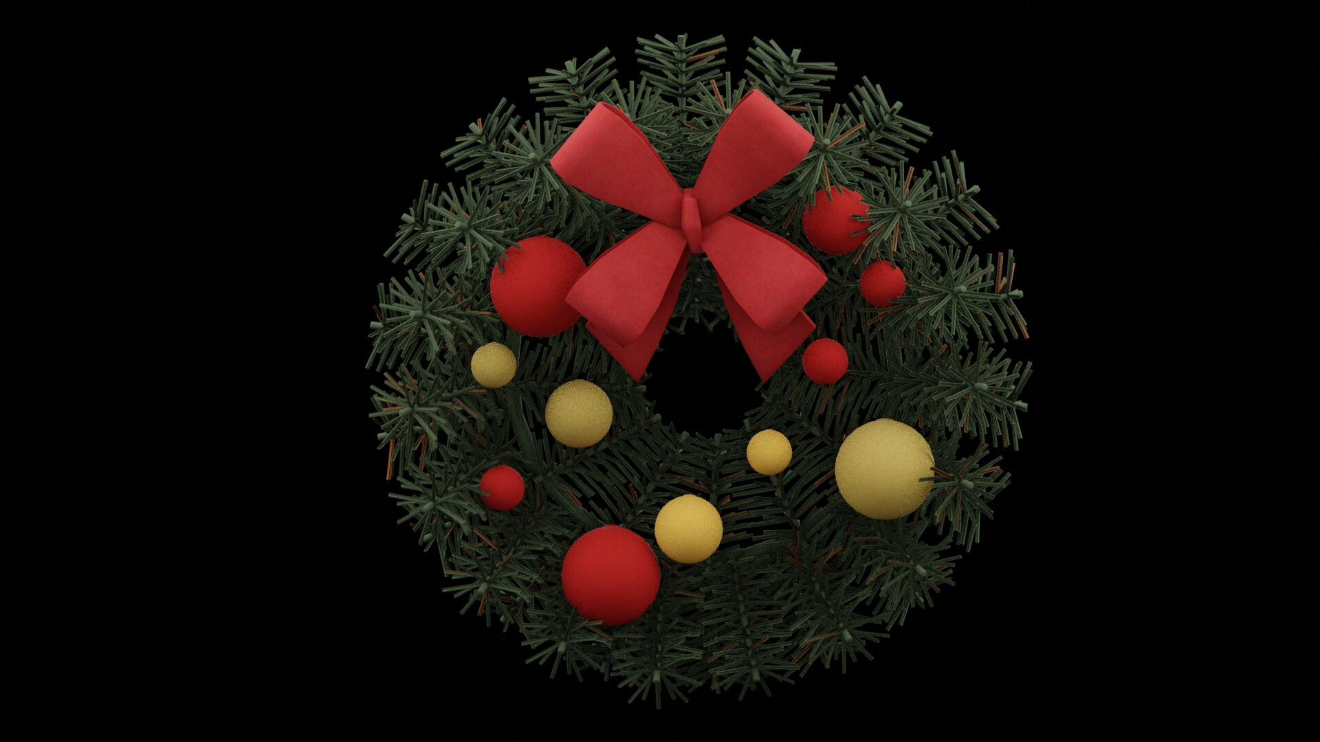 Christmas Wreath - 3D Model by thedazking