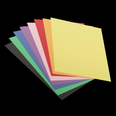 Colored Construction Paper - 3D Model by thedazking