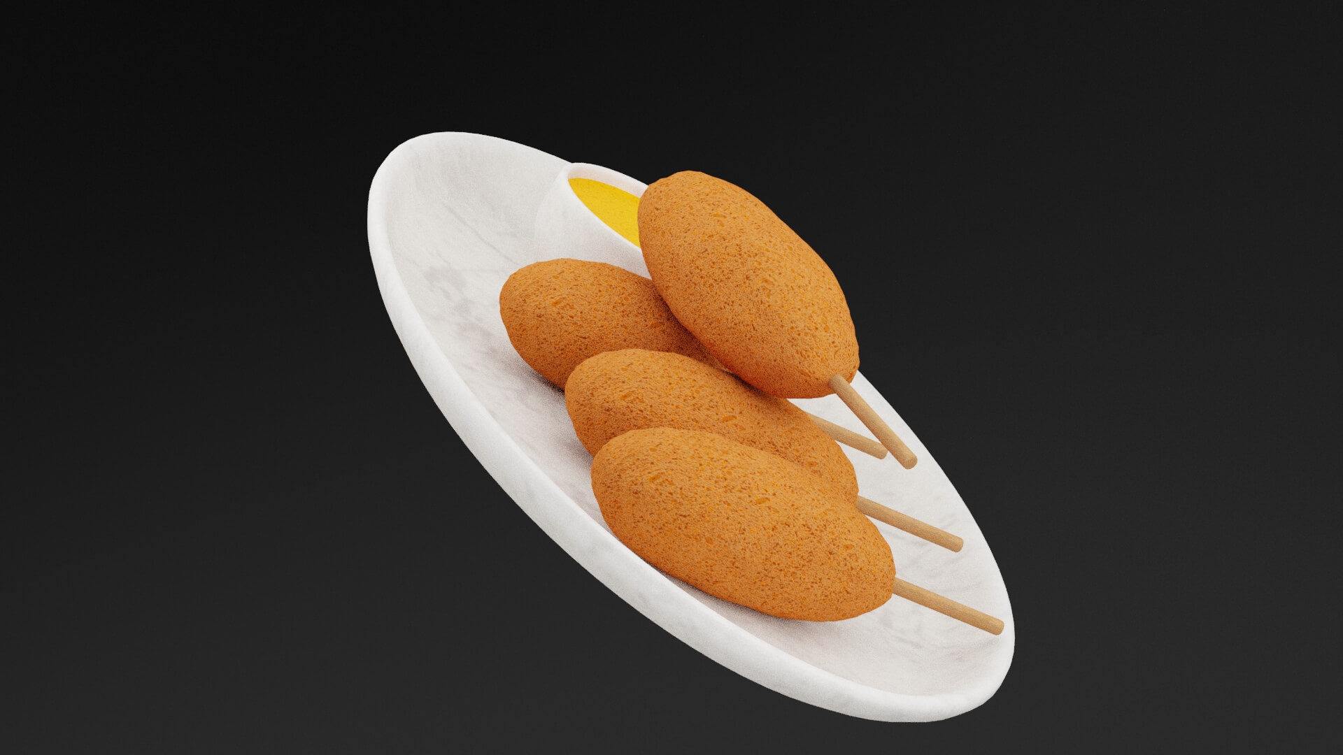 Corn Dog Platter - 3D Model by thedazking