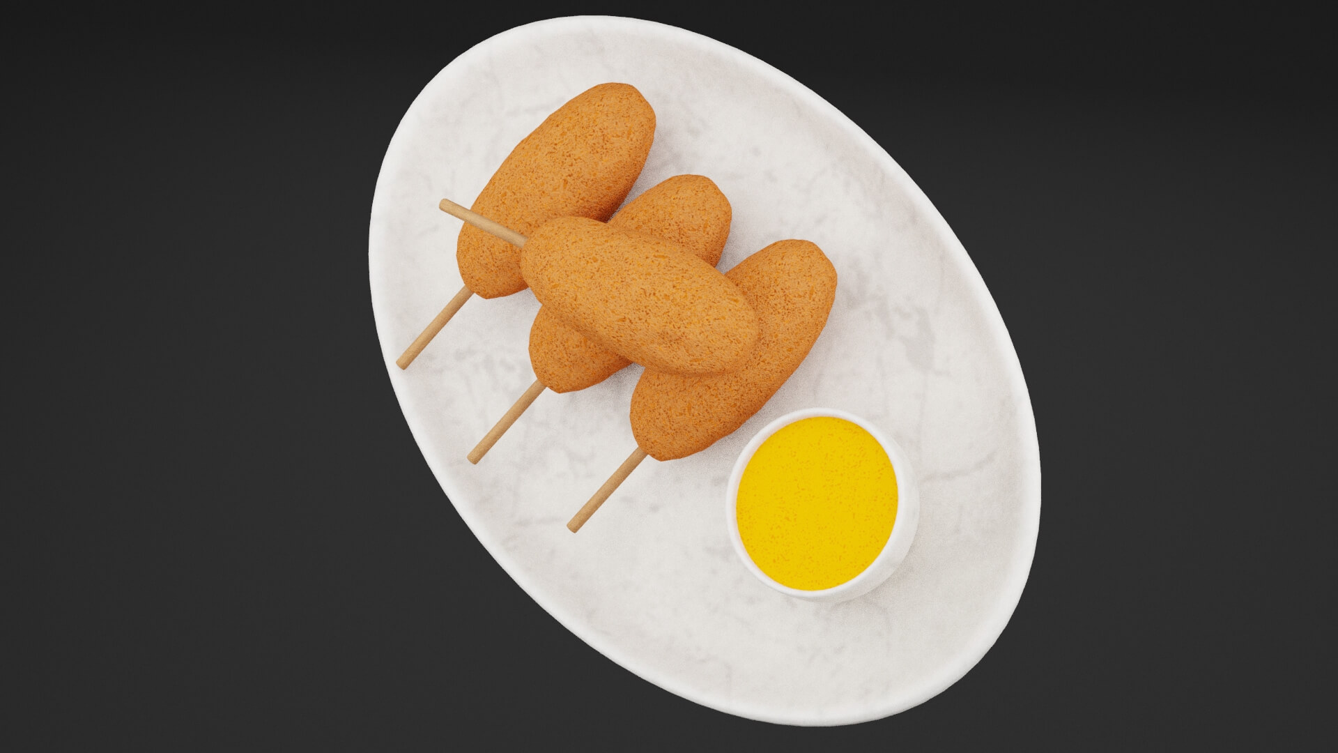 Corn Dog Platter - 3D Model by thedazking
