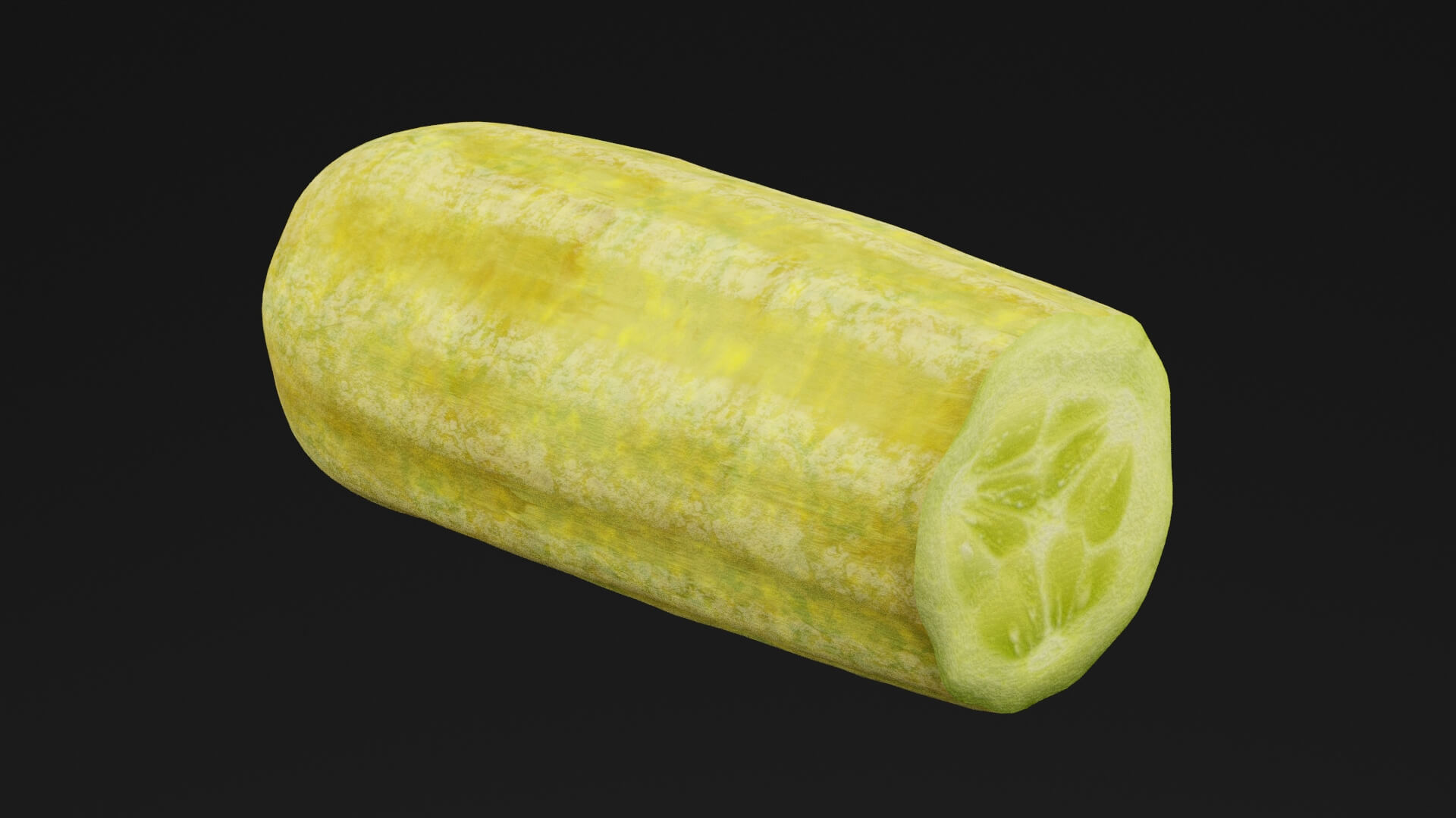 Cucumber Pickle Half - 3D Model by thedazking