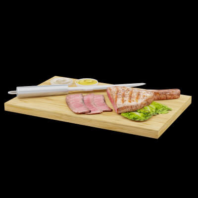 Cutten Rib of Beef Plate - 3D Model by thedazking