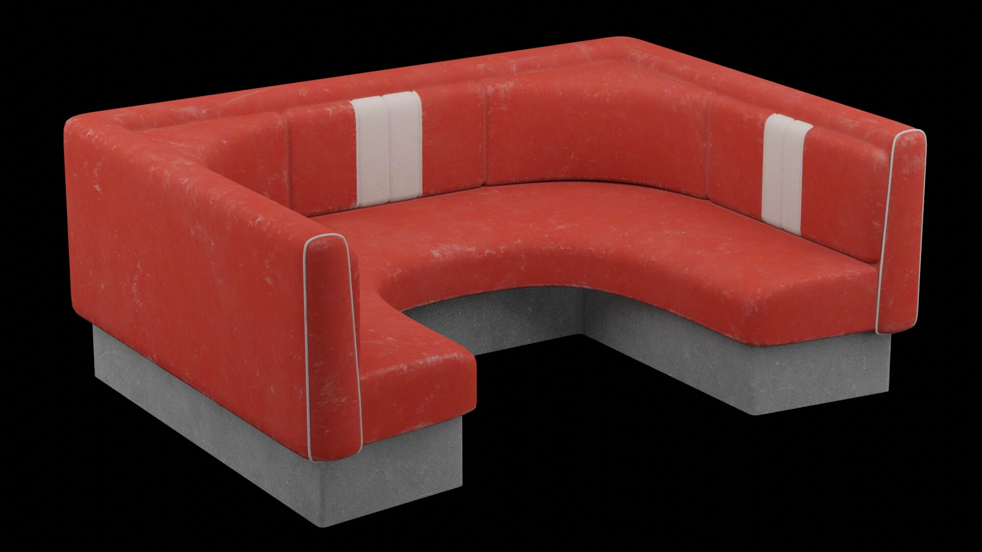 Diner Booth Chair - 3D Model by thedazking