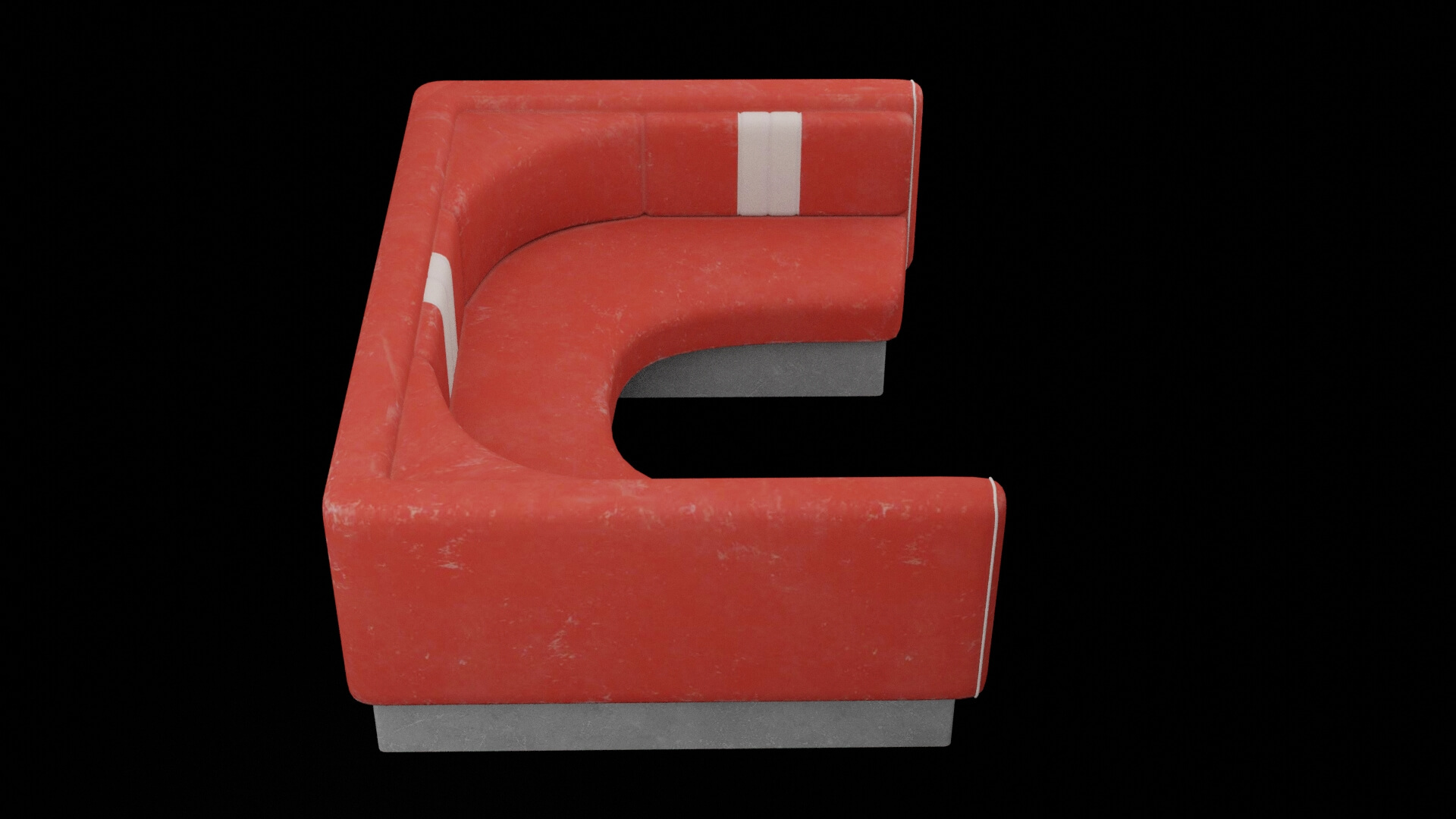 Diner Booth Chair - 3D Model by thedazking