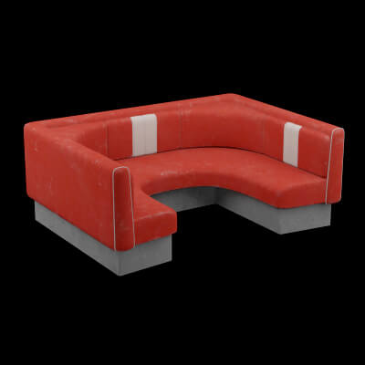 Diner Booth Chair - 3D Model by thedazking
