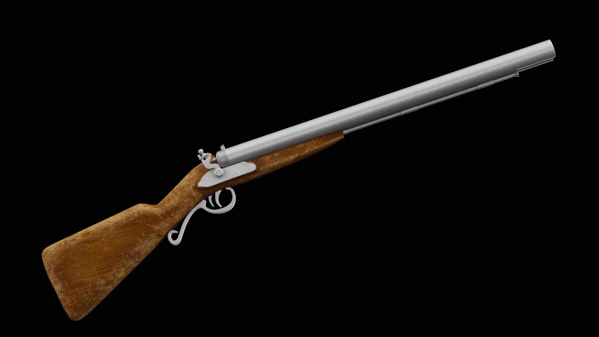 Double Barrel Rifle - 3D Model by thedazking