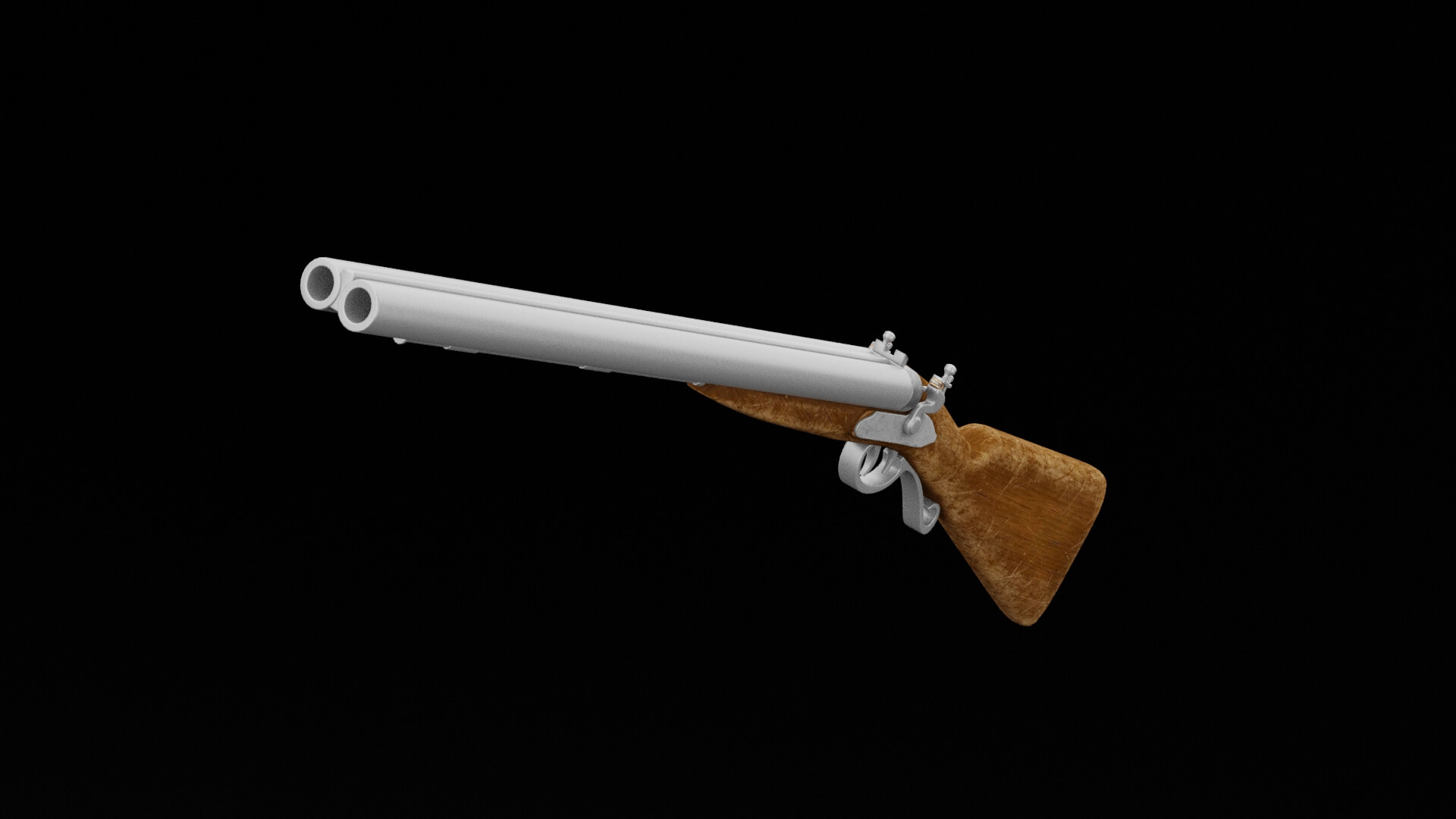 Double Barrel Rifle - 3D Model by thedazking