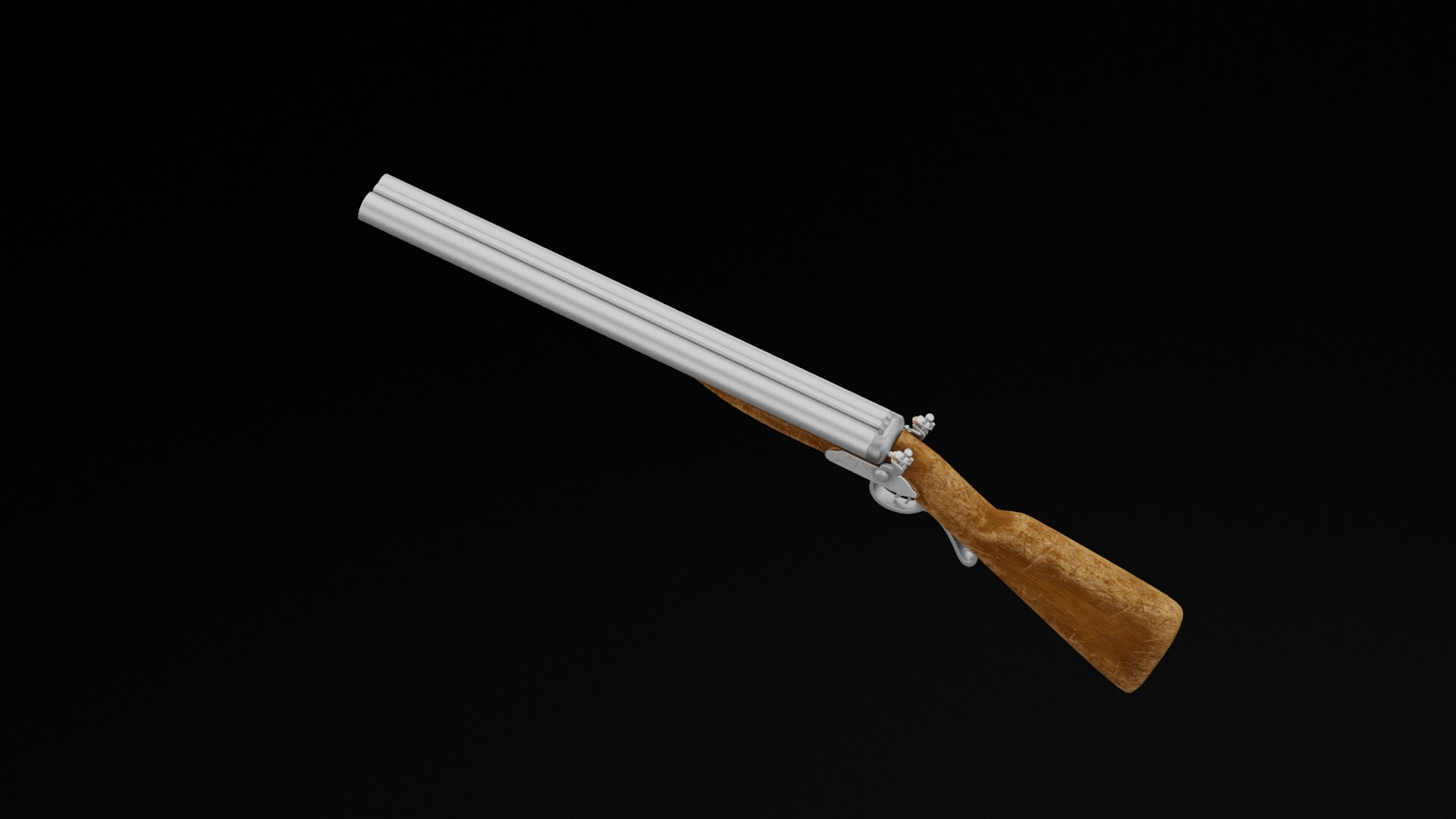 Double Barrel Rifle - 3D Model by thedazking
