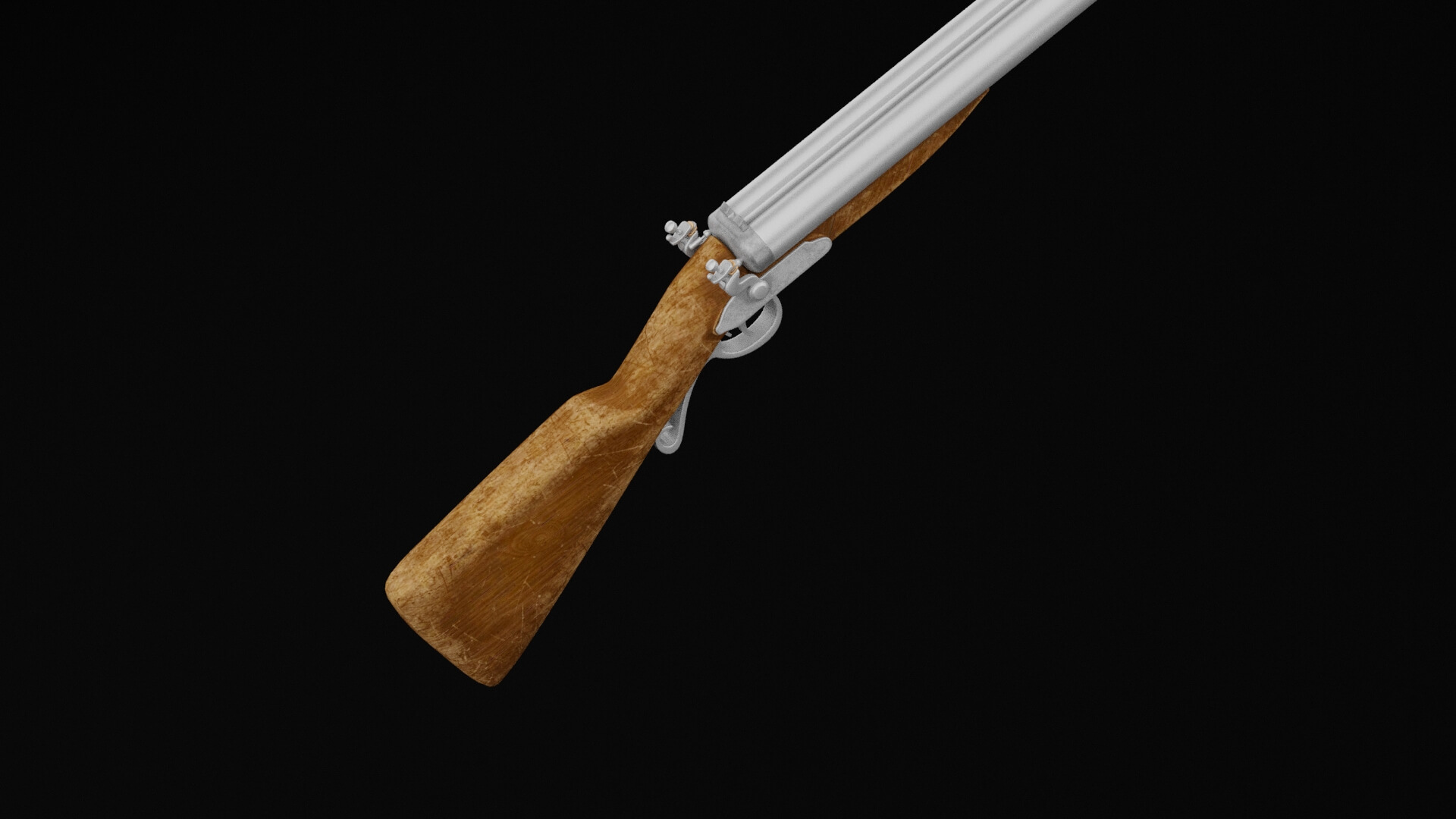 Double Barrel Rifle - 3D Model by thedazking