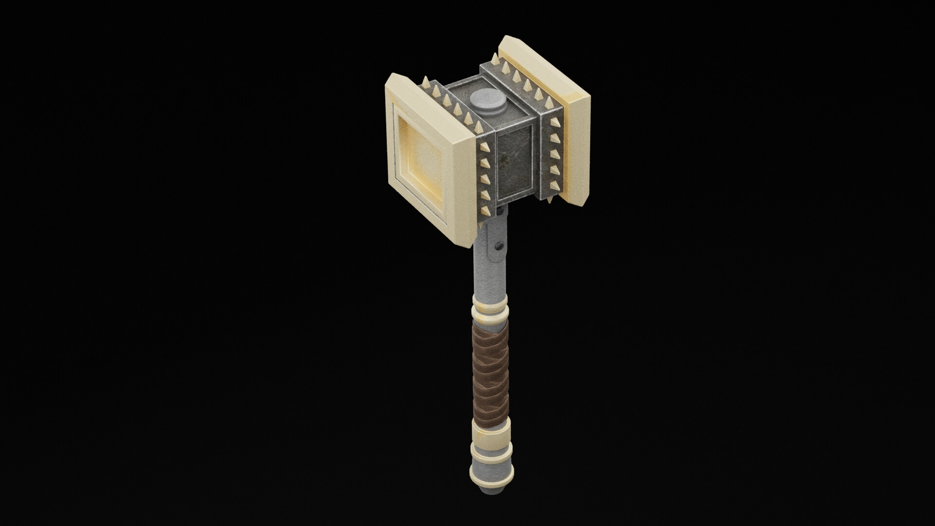 Double Headed War Hammer - 3D Model by thedazking