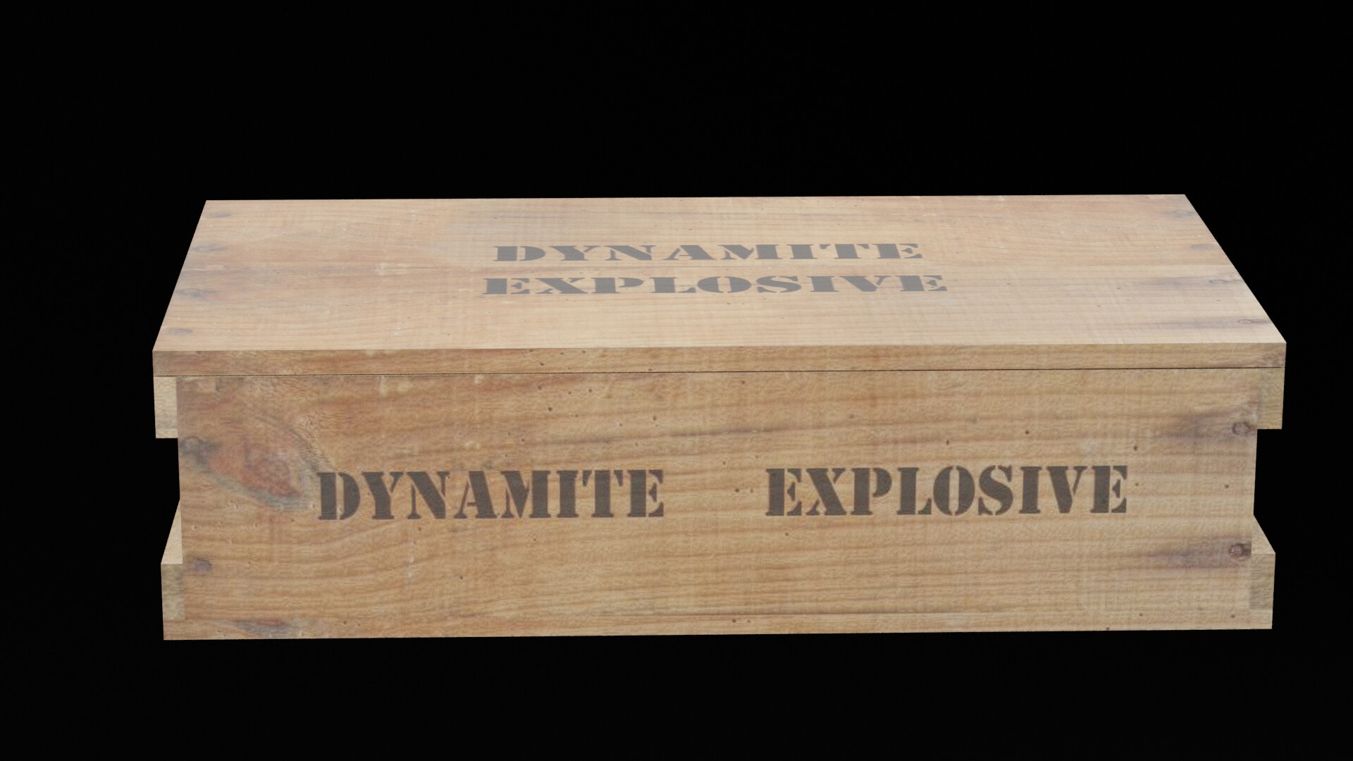 Dynamite Explosive Box Closed - 3D Model by thedazking