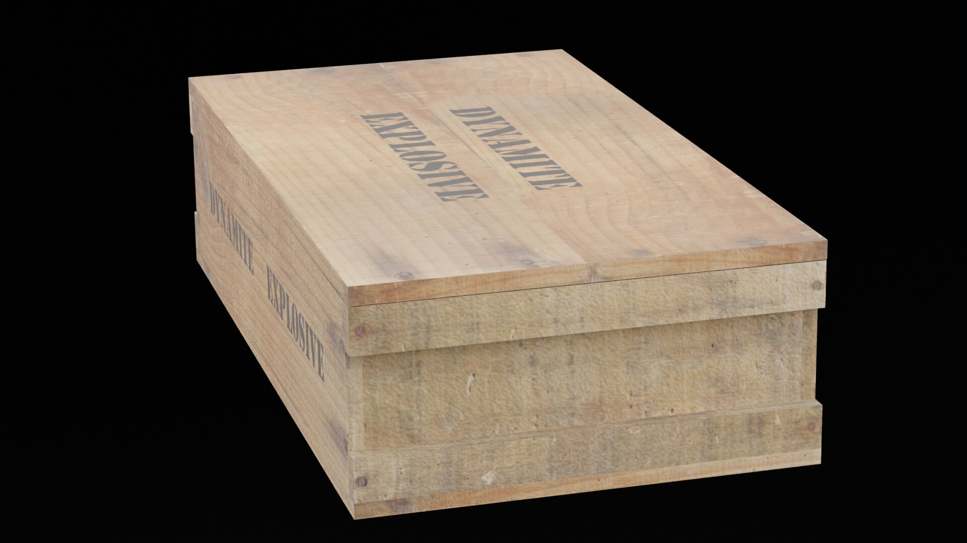 Dynamite Explosive Box Closed - 3D Model by thedazking