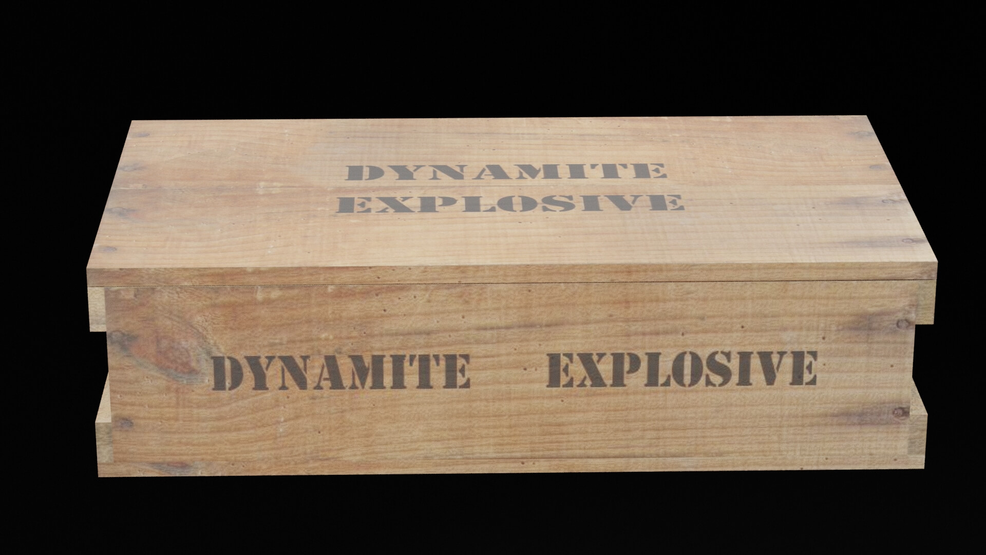 Dynamite Explosive Box Closed - 3D Model by thedazking