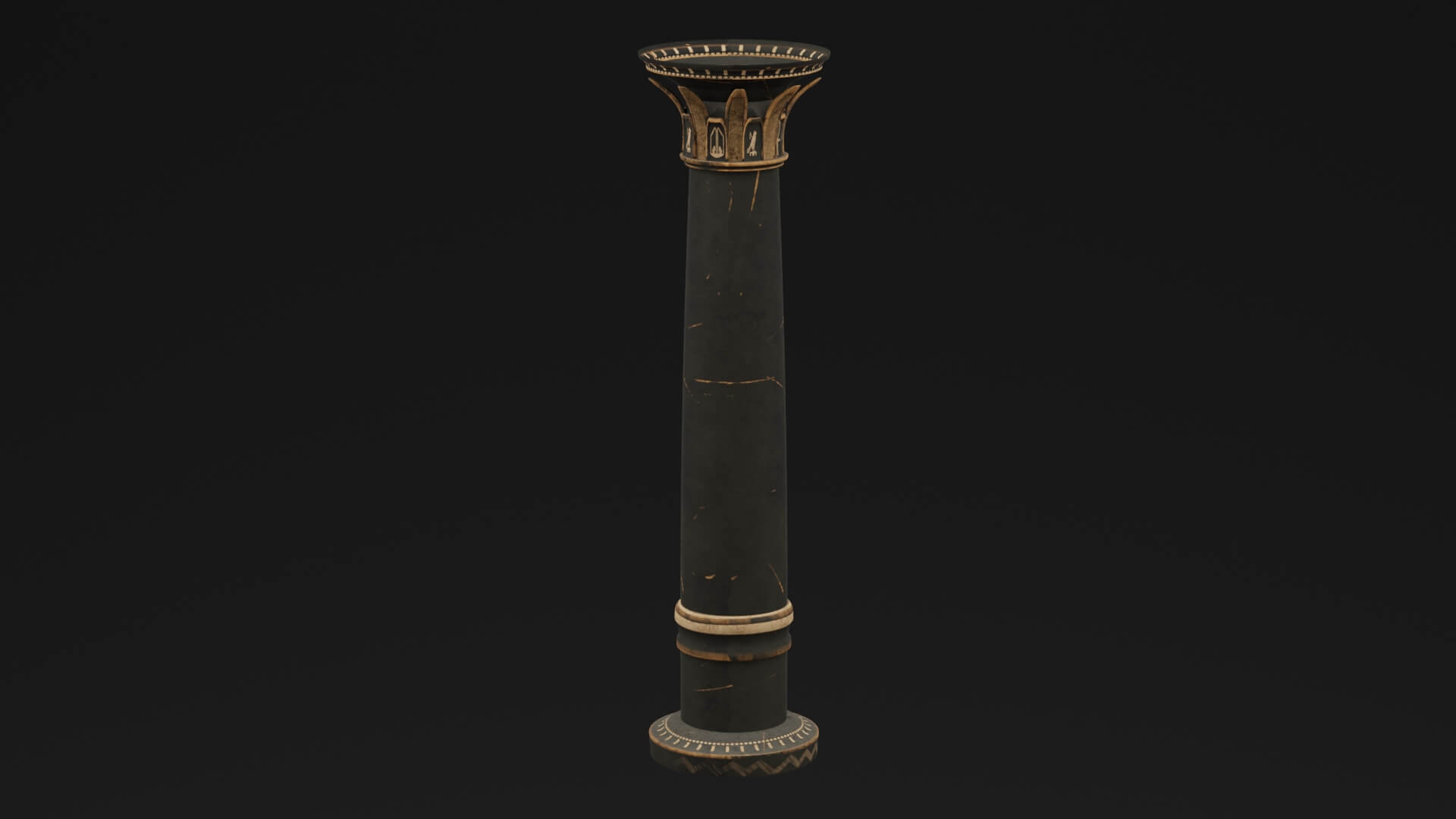 Egyptian Ancient Column - 3D Model by thedazking