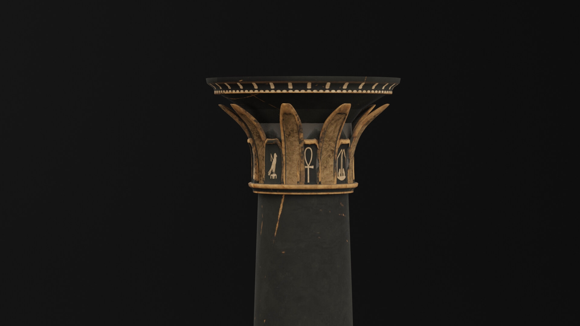 Egyptian Ancient Column - 3D Model by thedazking