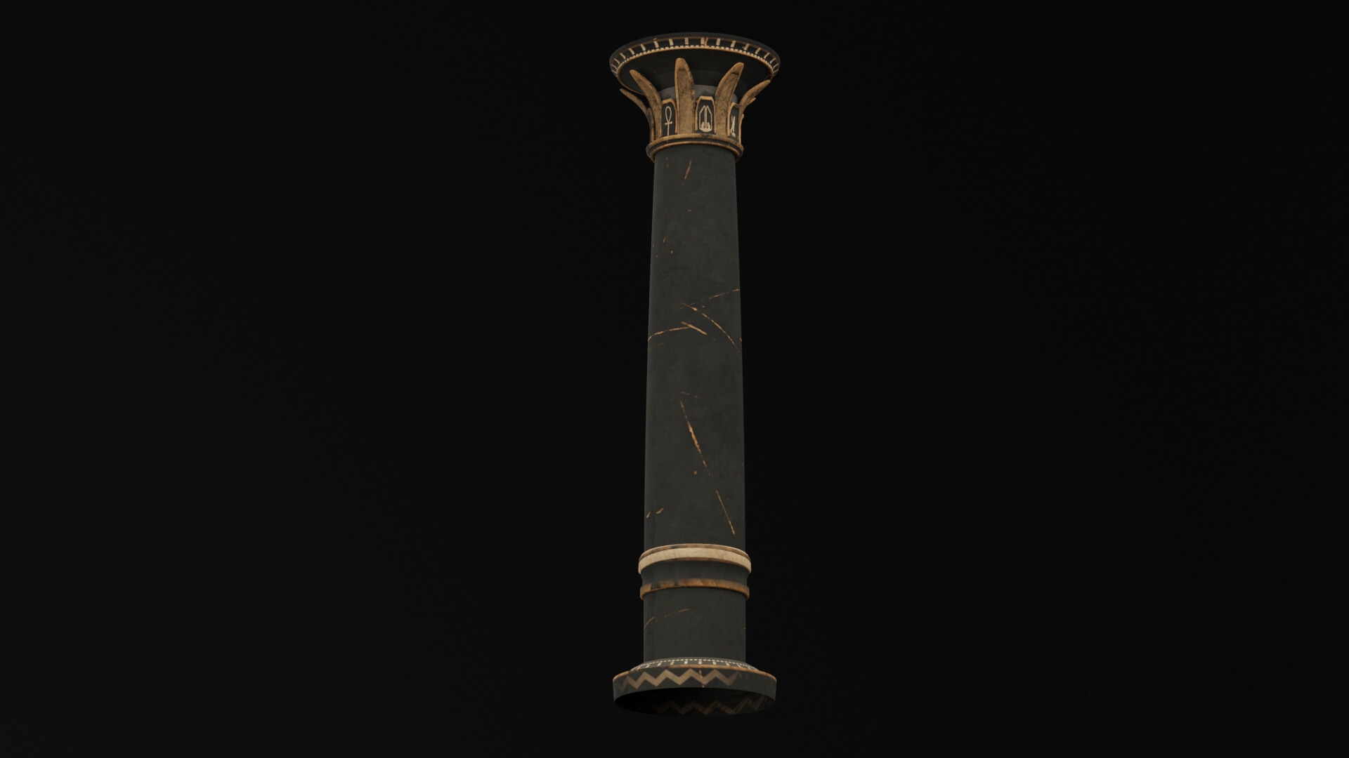 Egyptian Ancient Column - 3D Model by thedazking