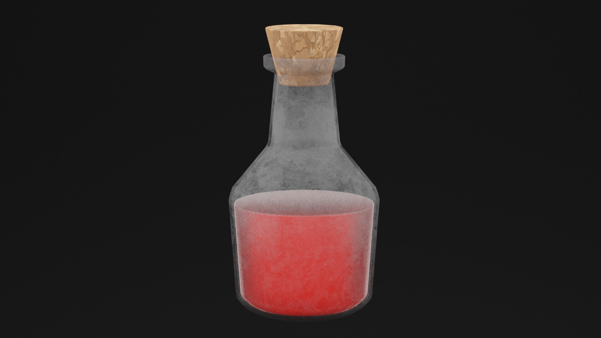 Elixir Potion Bottle Red - 3D Model by thedazking