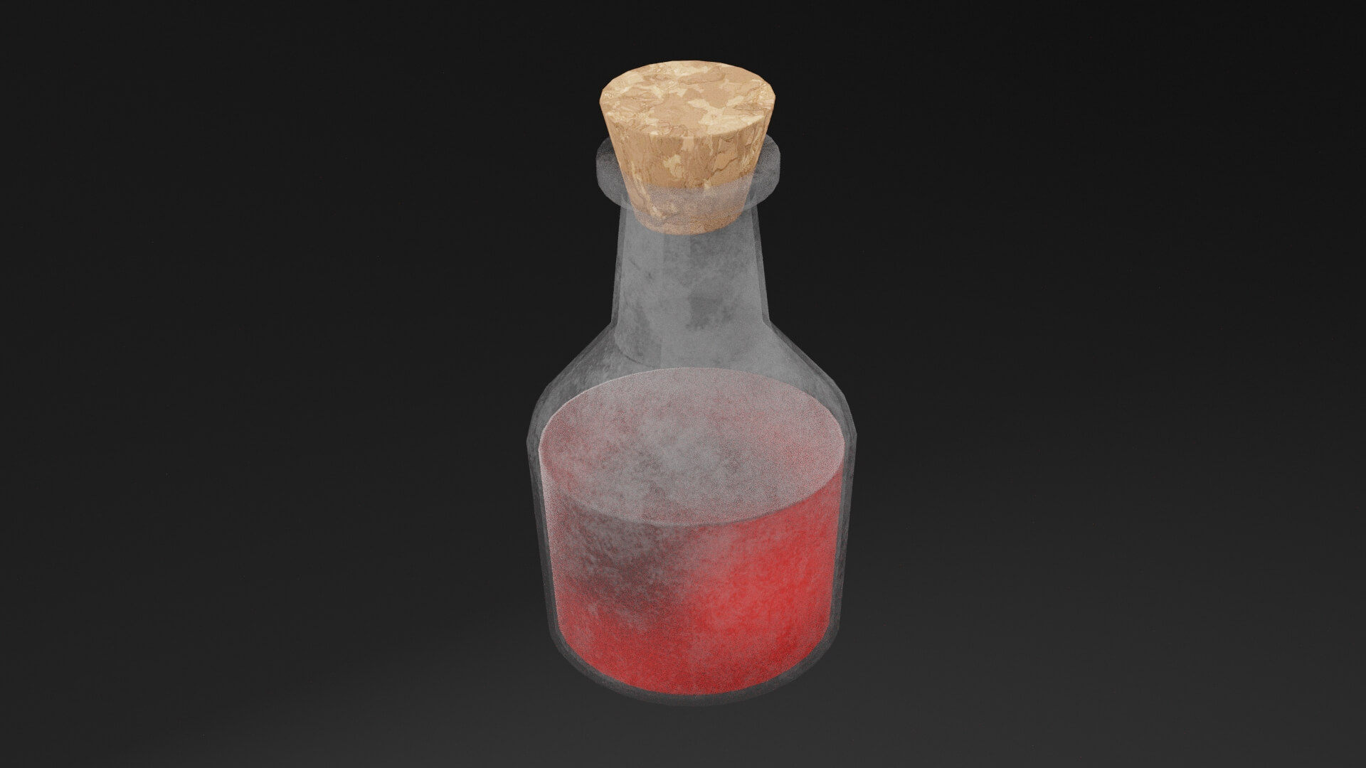 Elixir Potion Bottle Red - 3D Model by thedazking