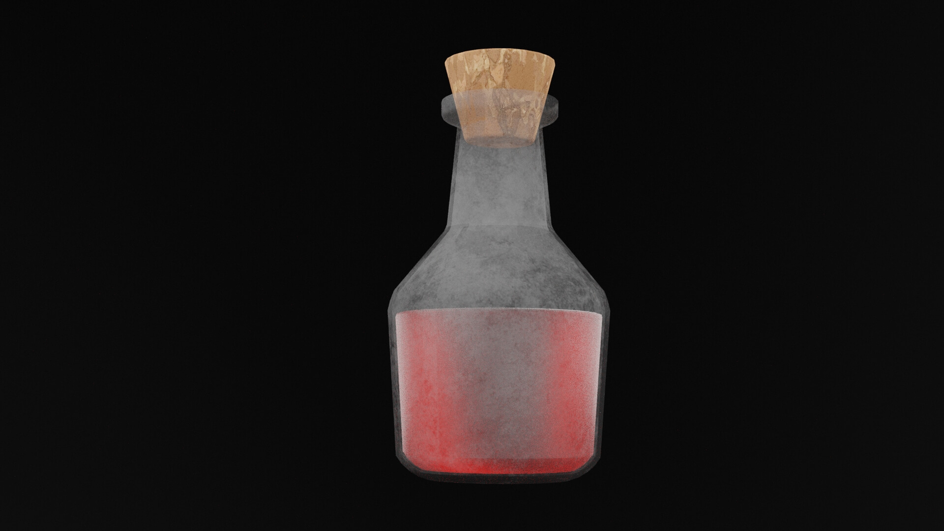 Elixir Potion Bottle Red - 3D Model by thedazking