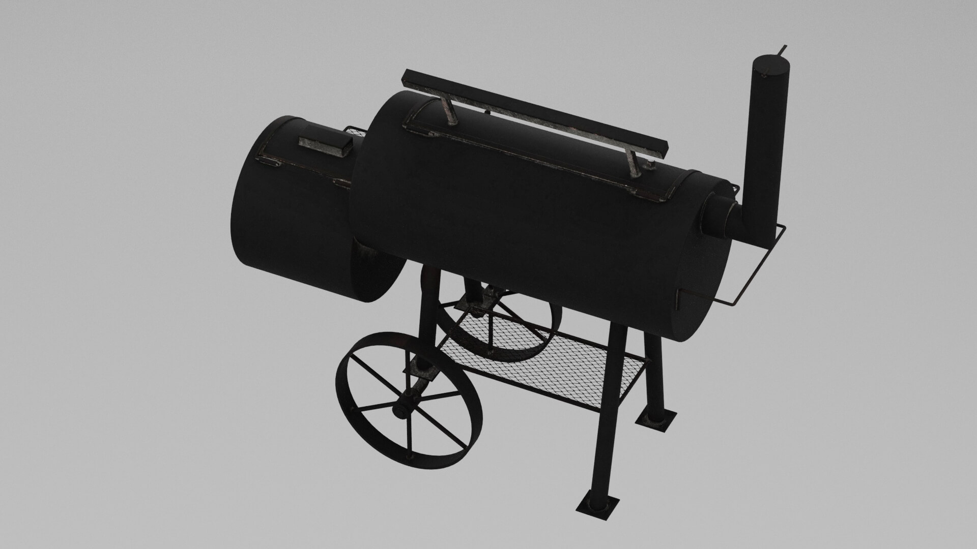 Closed Offset Smoker - 3D Model by thedazking