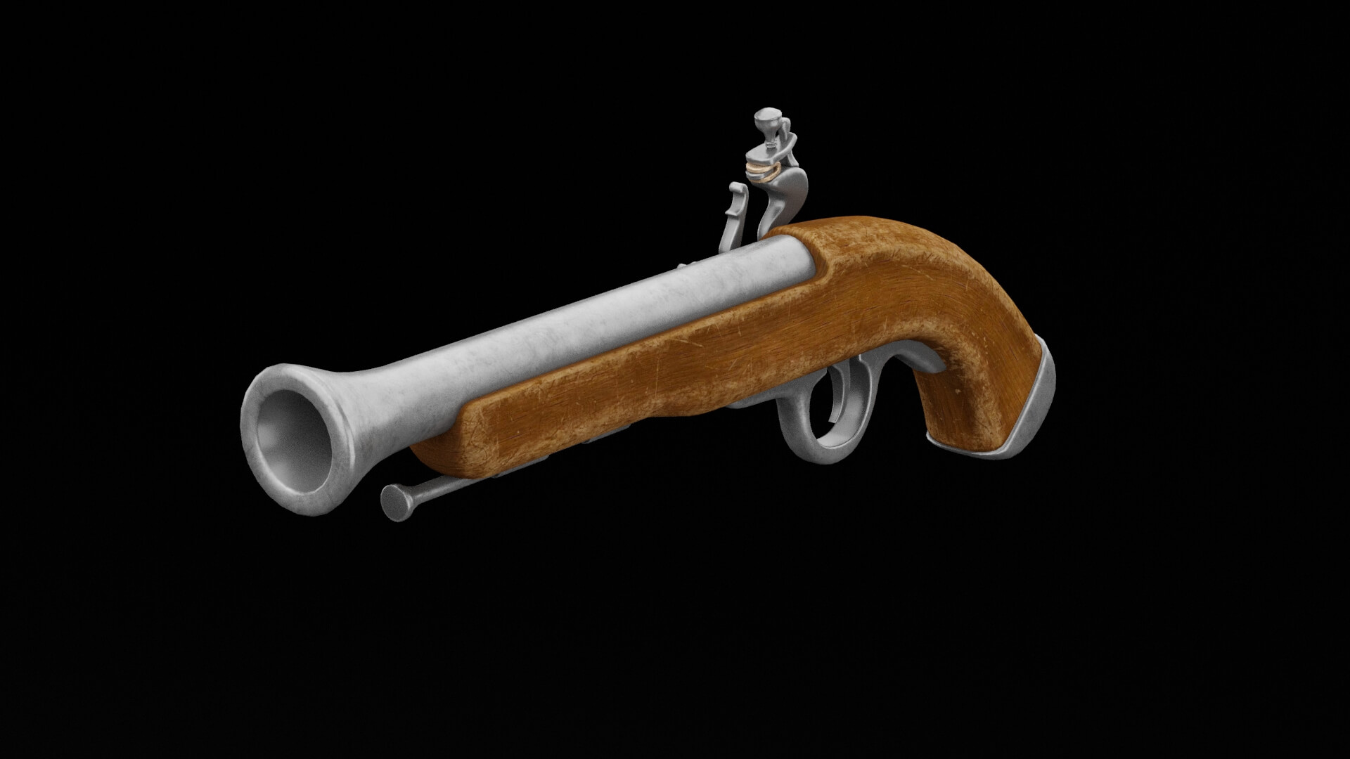 Flintlock Pistol - 3D Model by thedazking