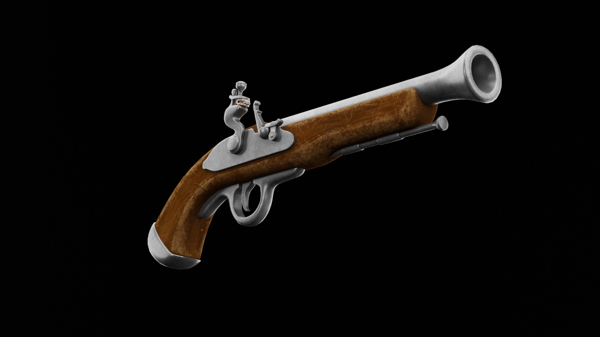 Flintlock Pistol - 3D Model by thedazking