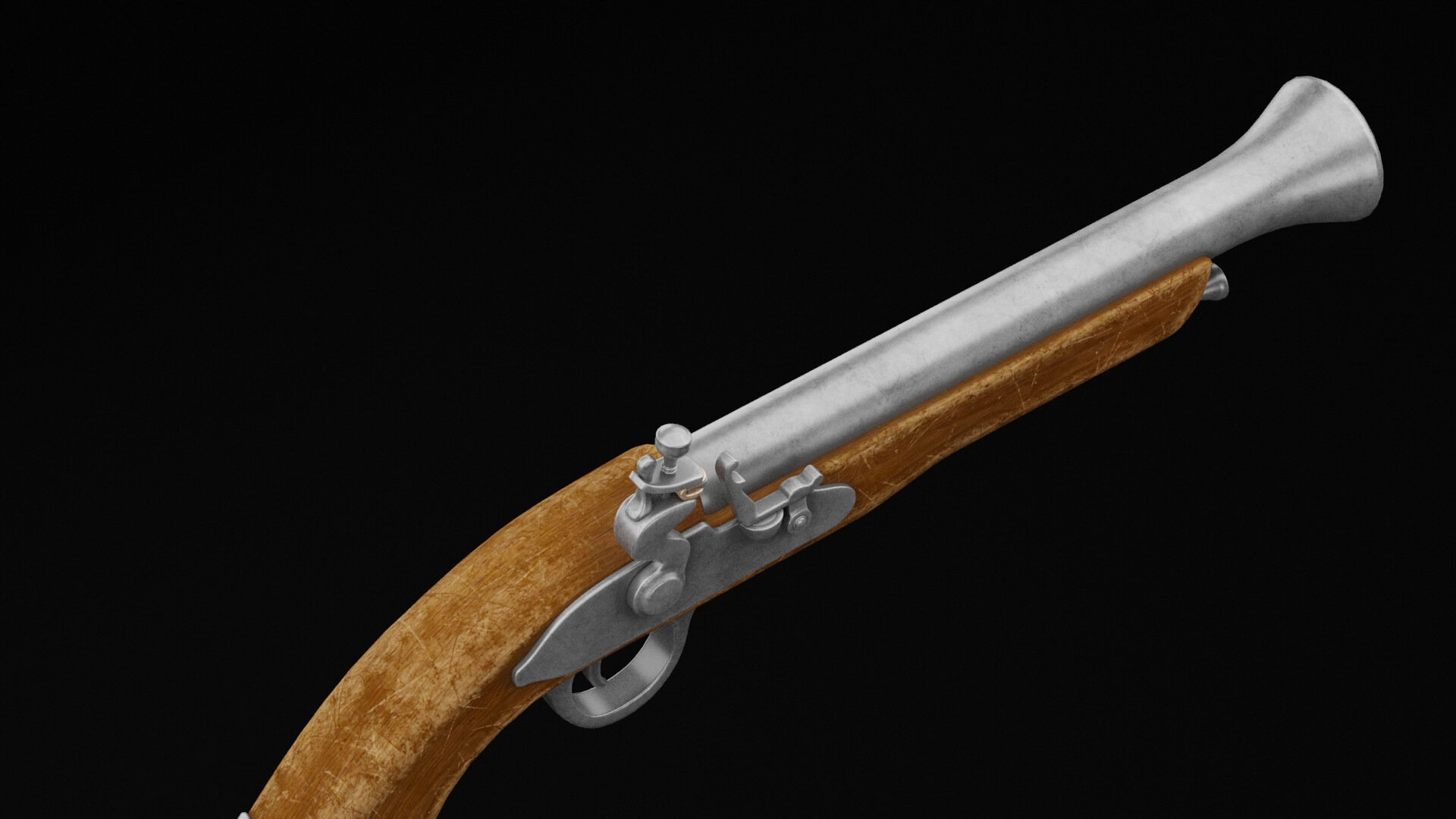 Flintlock Pistol - 3D Model by thedazking