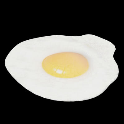 Realistic Fried Eggs - 3D Model by thedazking