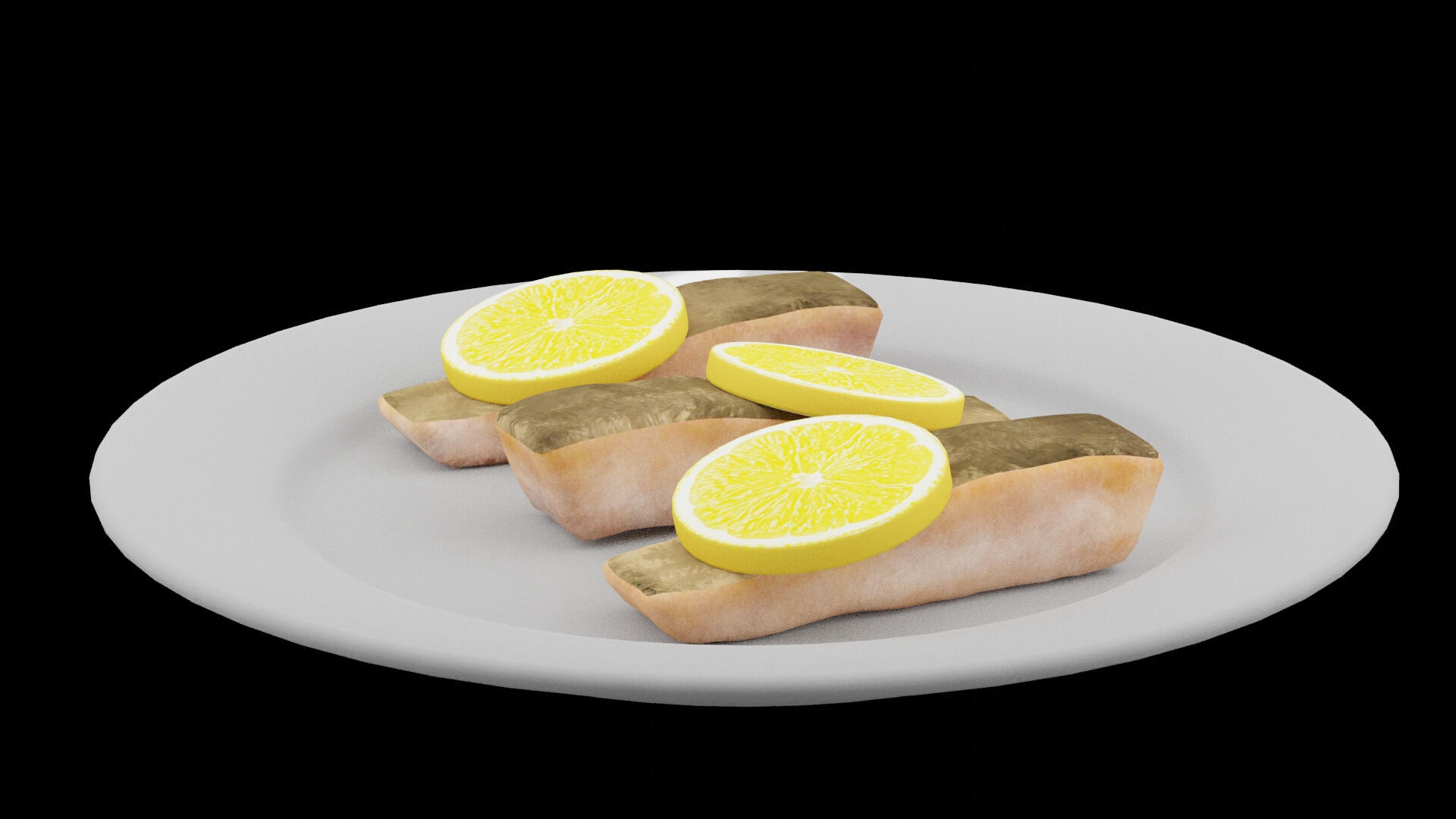 Fried Tuna Plate - 3D Model by thedazking