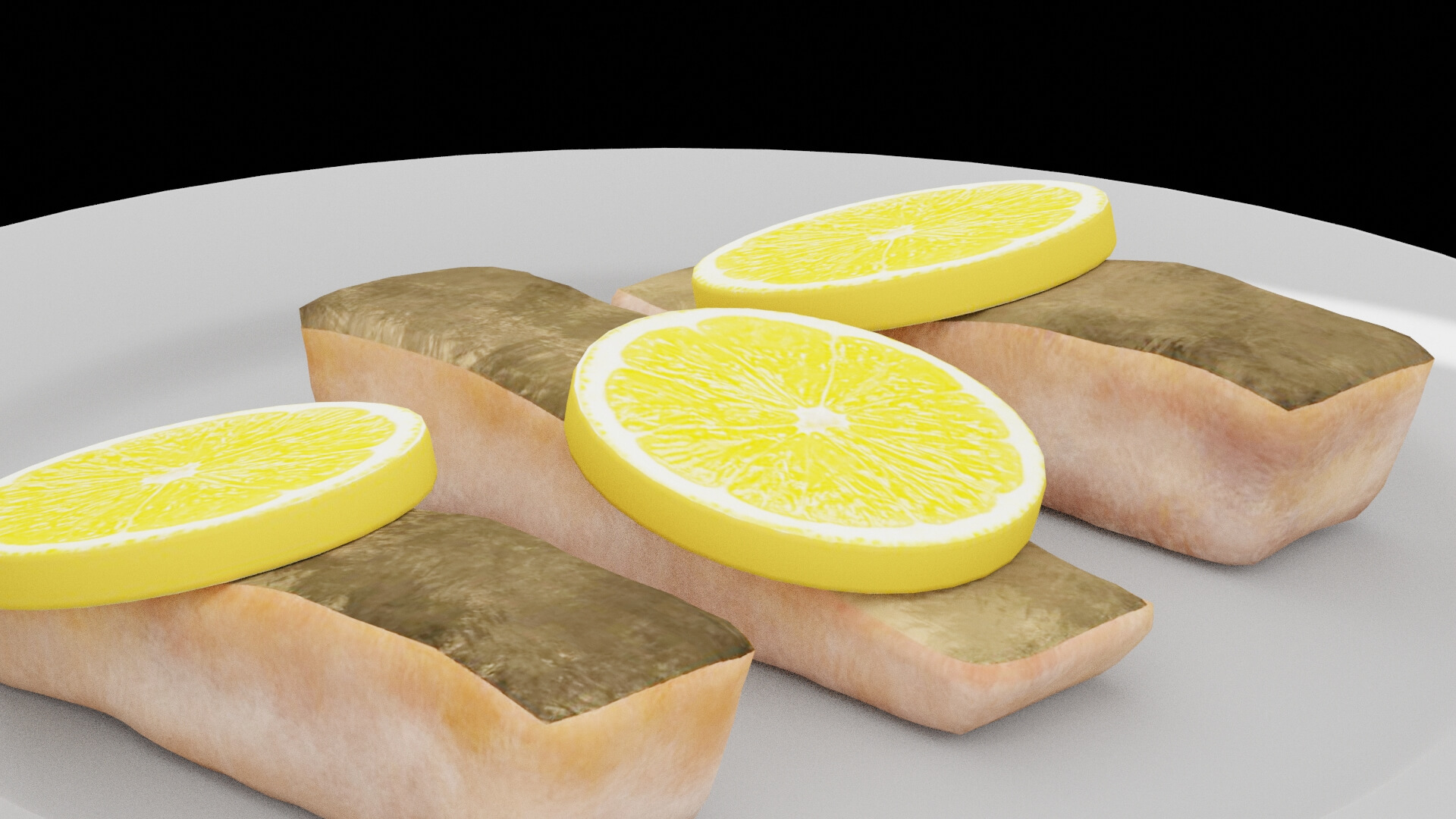 Fried Tuna Plate - 3D Model by thedazking