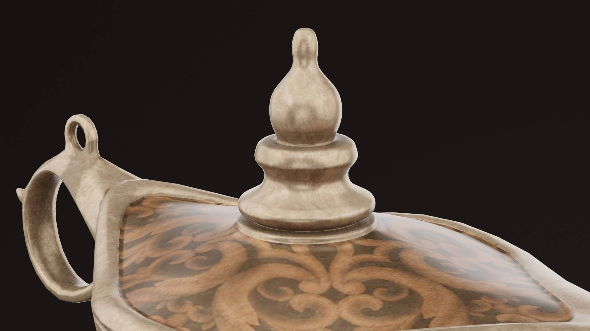 Genie Magic Lamp - 3D Model by thedazking