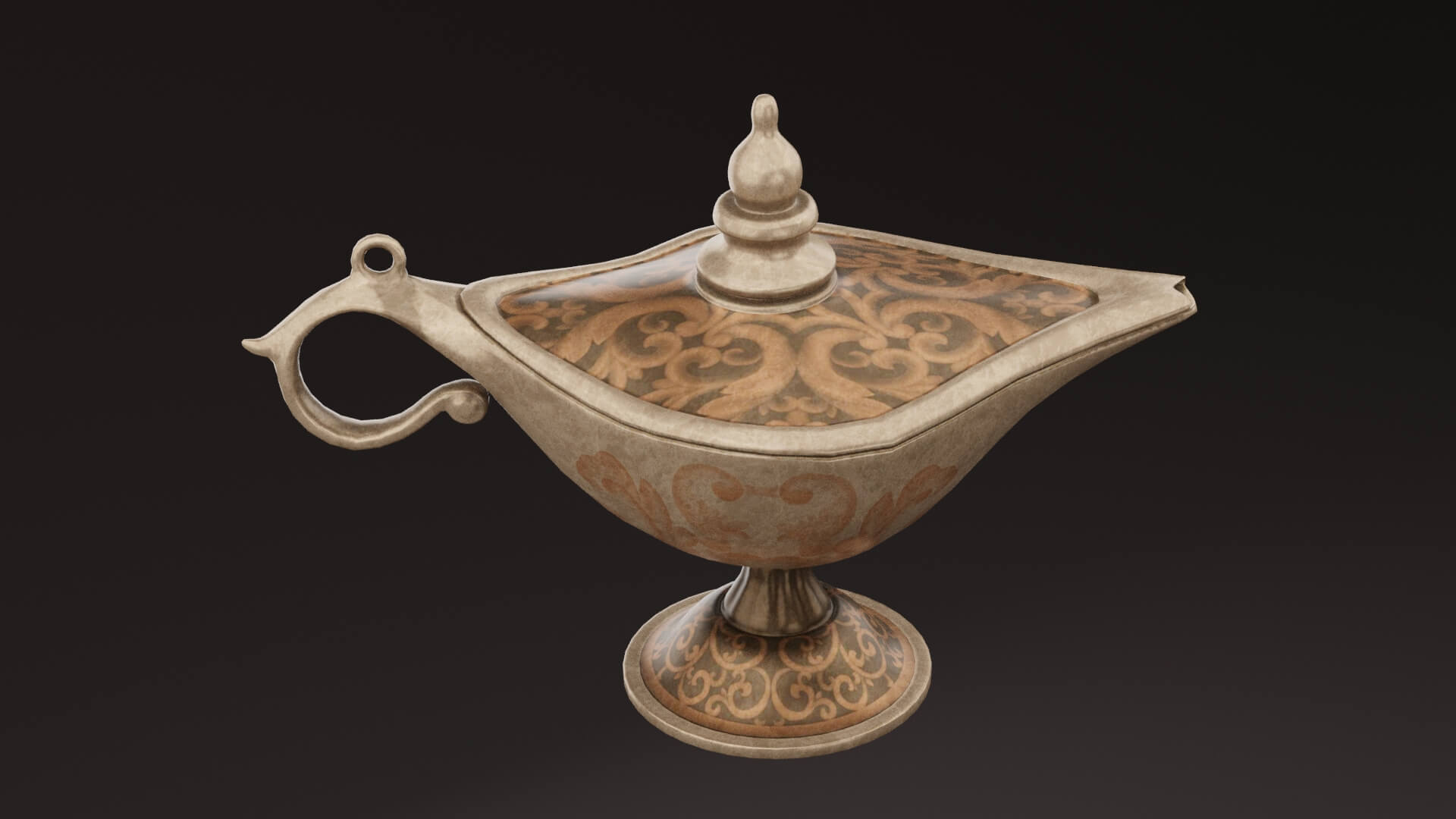 Genie Magic Lamp - 3D Model by thedazking