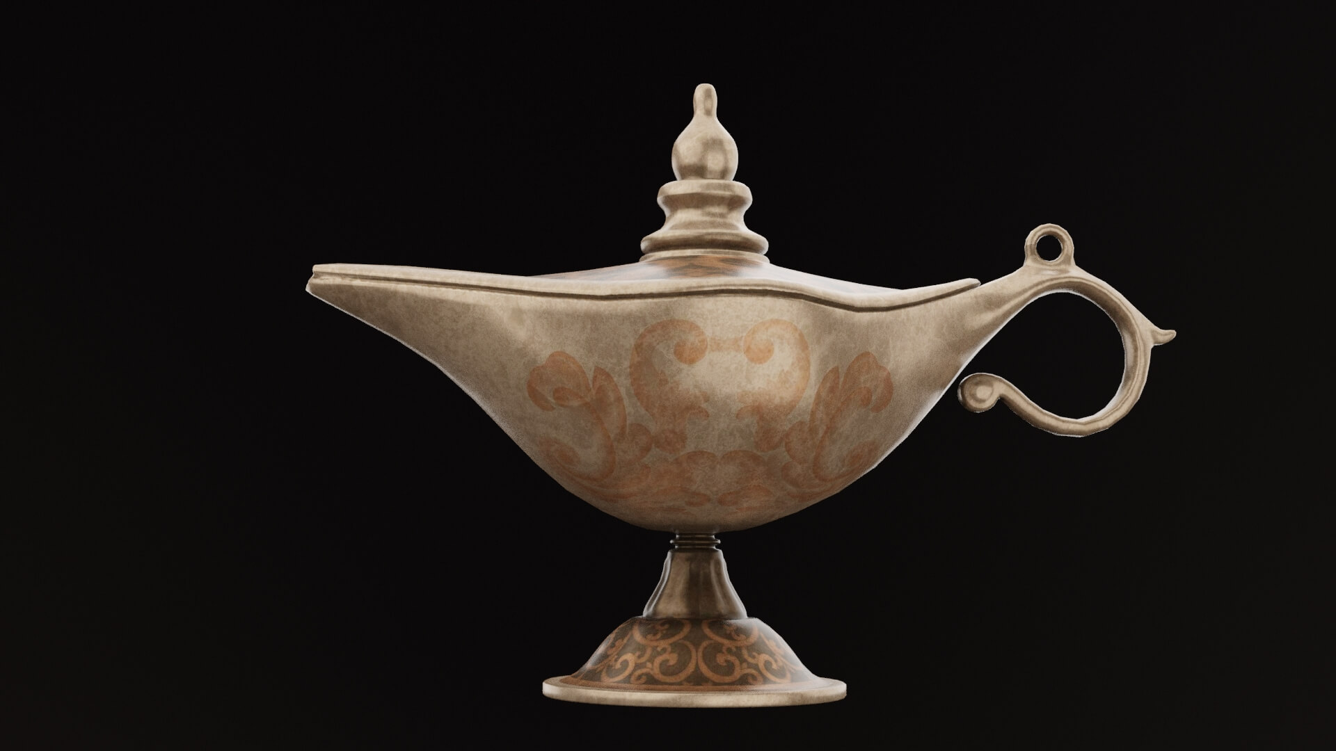 Genie Magic Lamp - 3D Model by thedazking