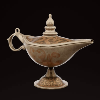 Genie Magic Lamp - 3D Model by thedazking