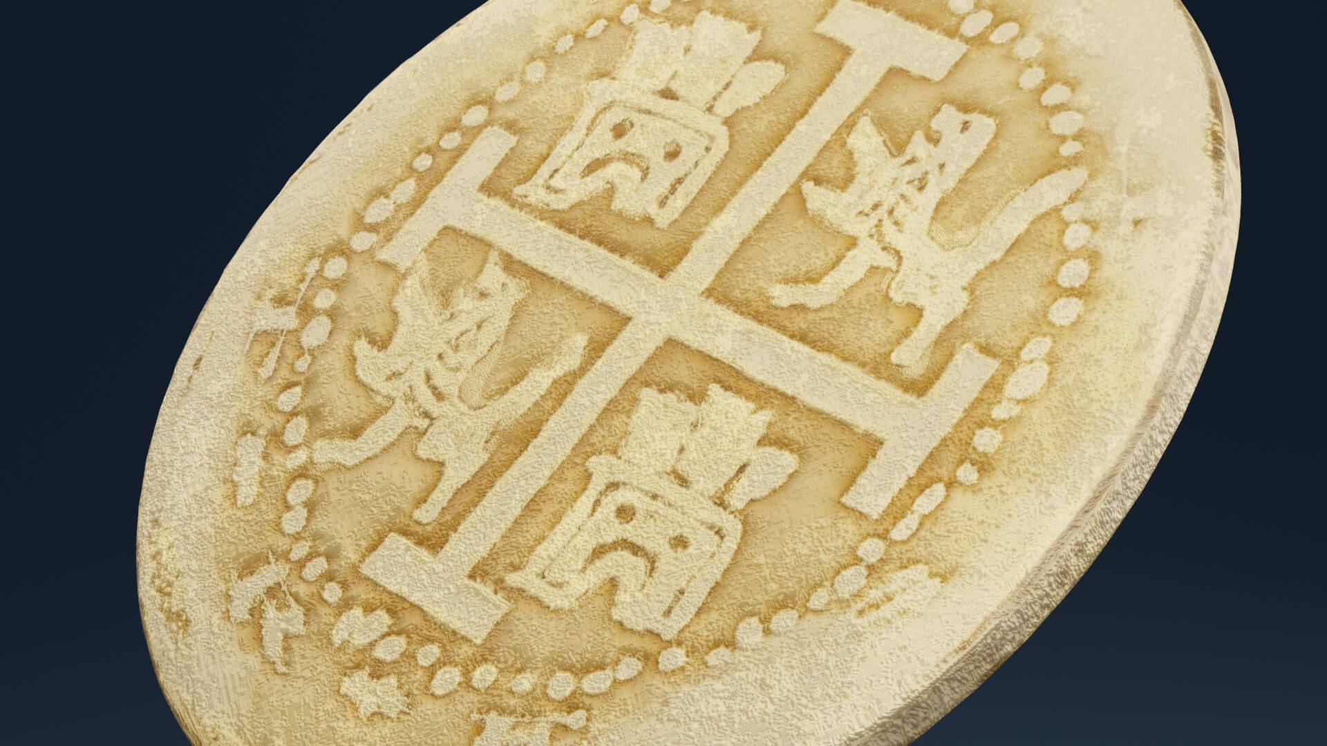 Realistic Golden Coin - 3D Model by thedazking